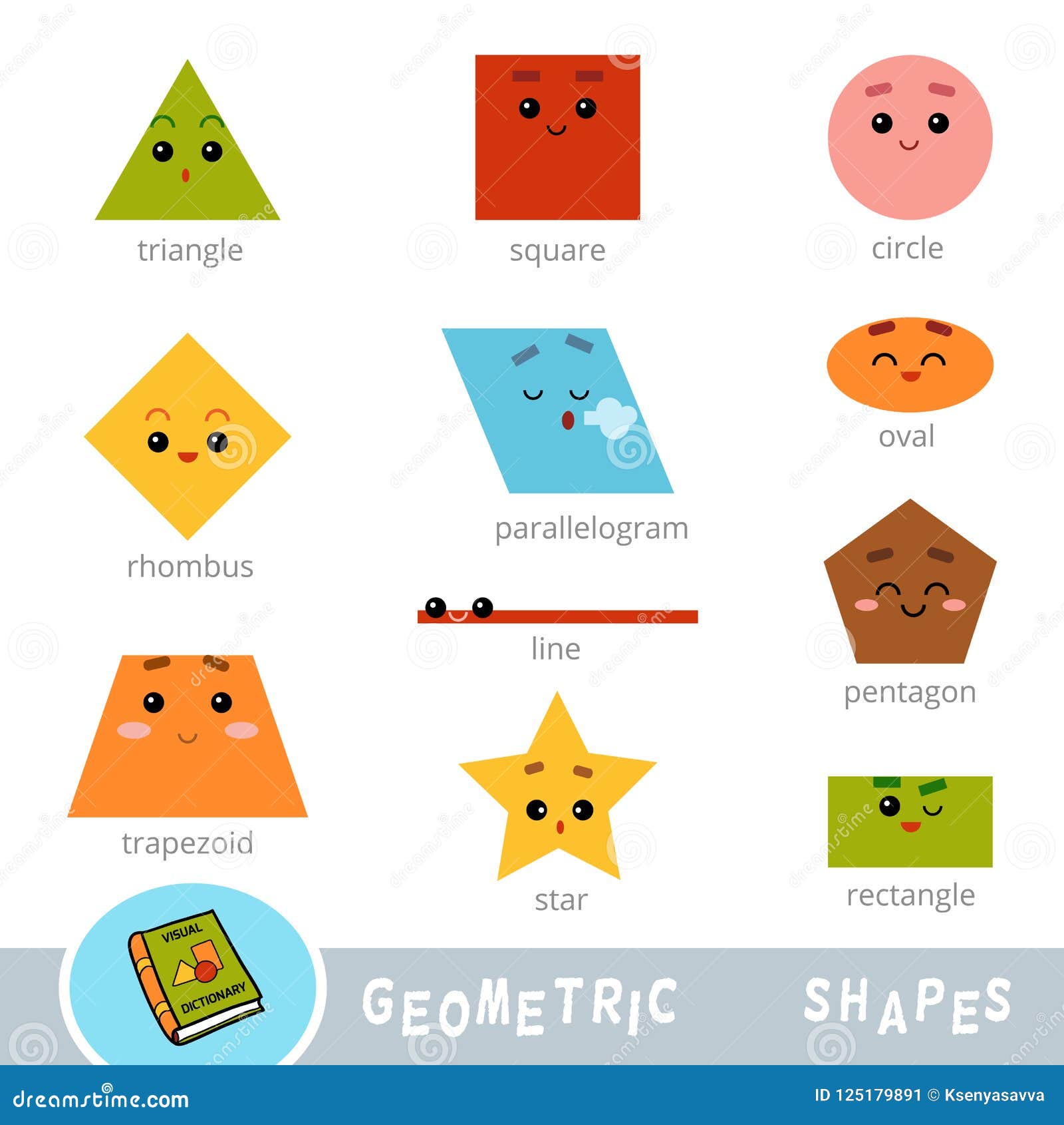 Colorful Set of Different Geometric Shapes. Visual Dictionary Stock ... Colorful Set of Different Geometric Shapes. Visual Dictionary Stock ...
