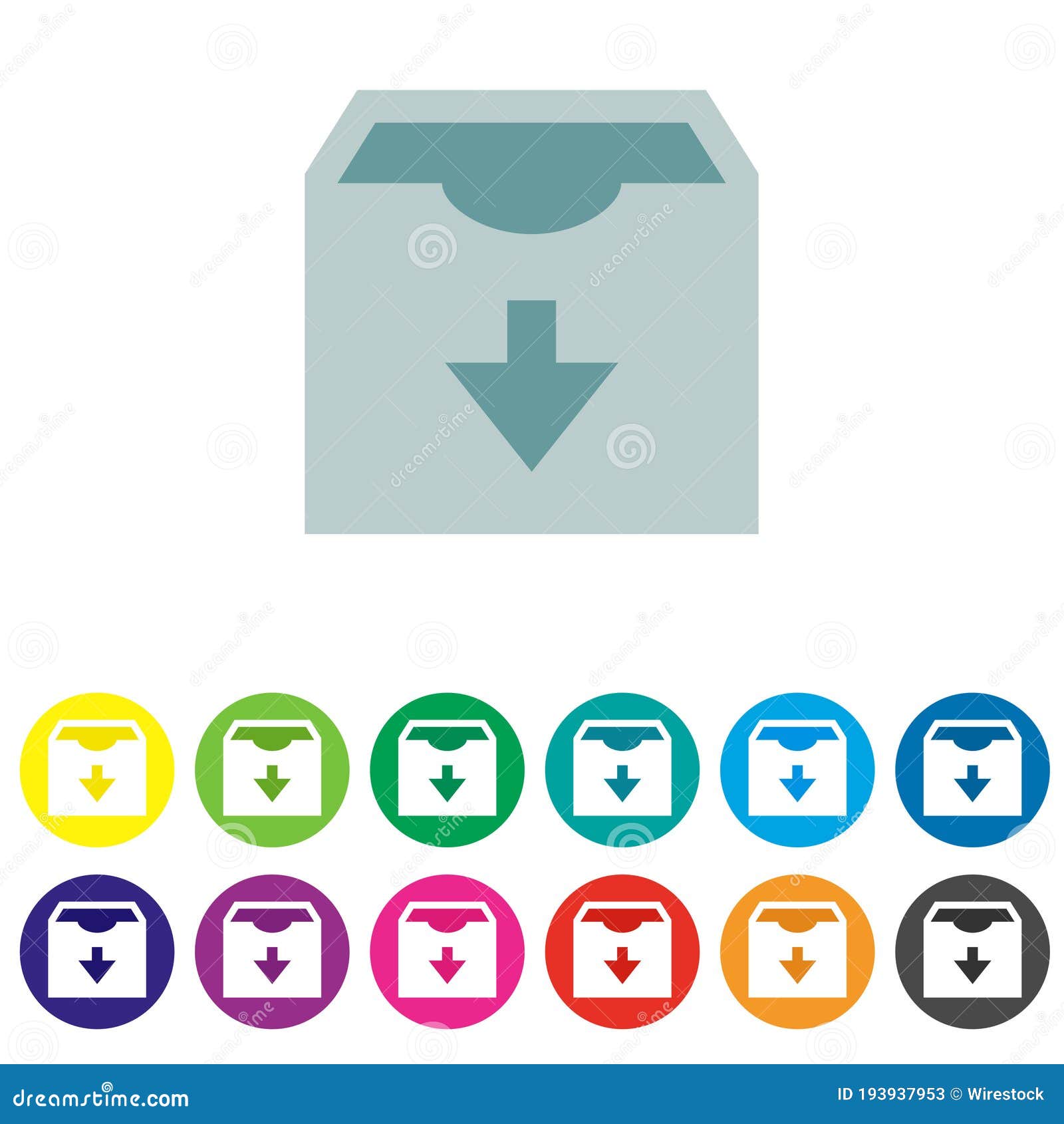 Colorful Set of Letter Icons on a White Background Stock Illustration ...