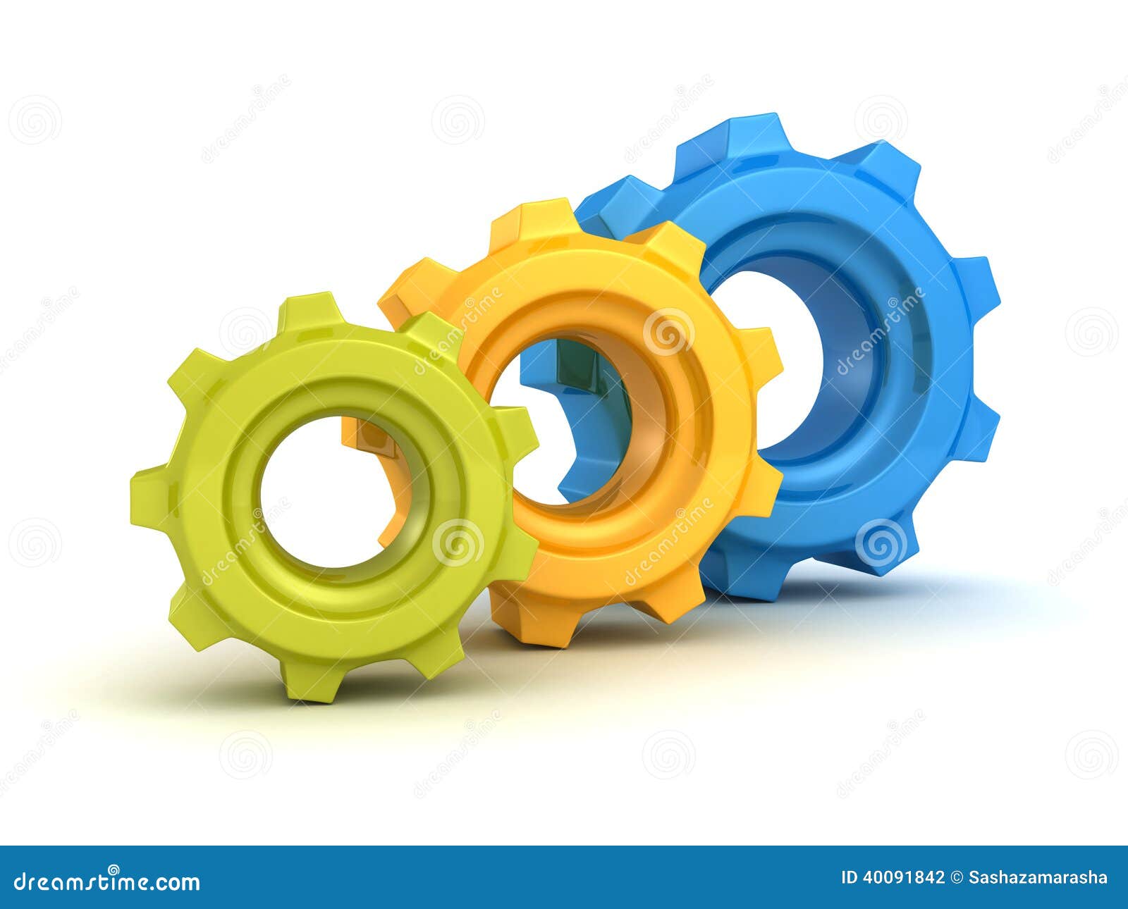 Colorful Set of Machine Cogwheel Gears Stock Illustration ...