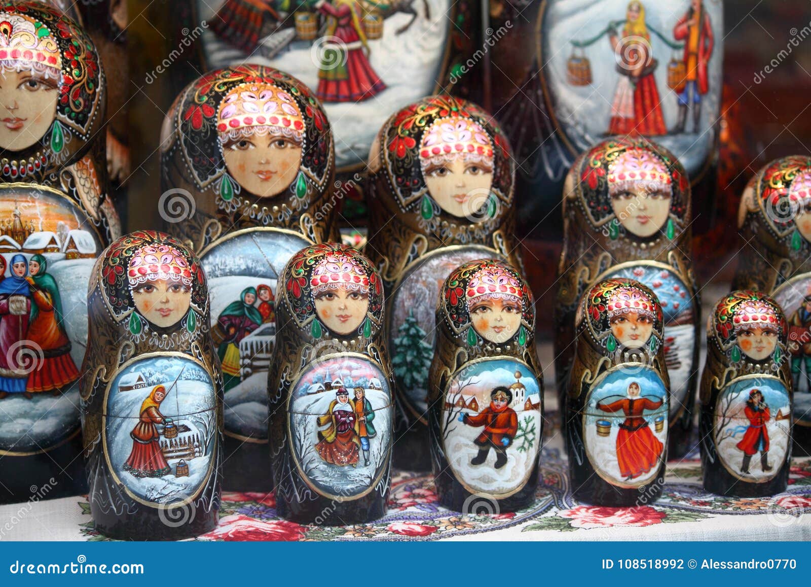 Matrioskas stock photo. Image of female, culture, girl - 108518992