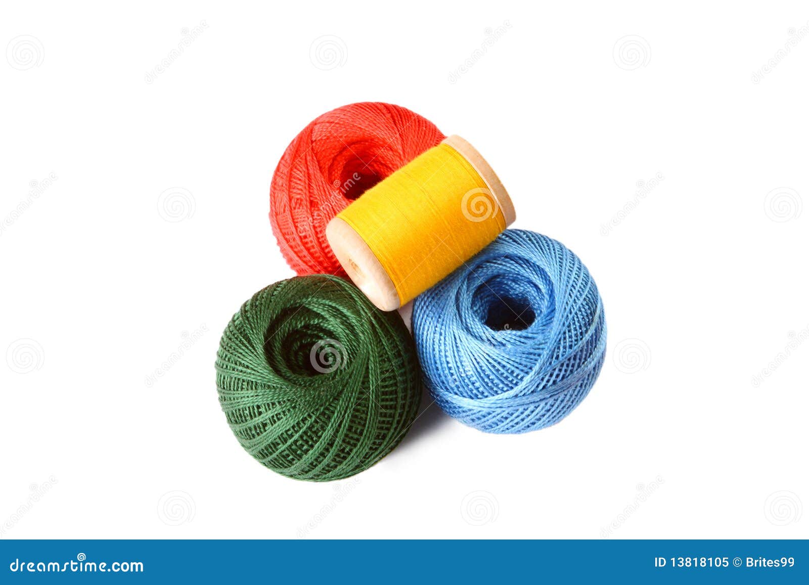 Colorful Sewing Balls Isolated Stock Image - Image of skein, bundle ...