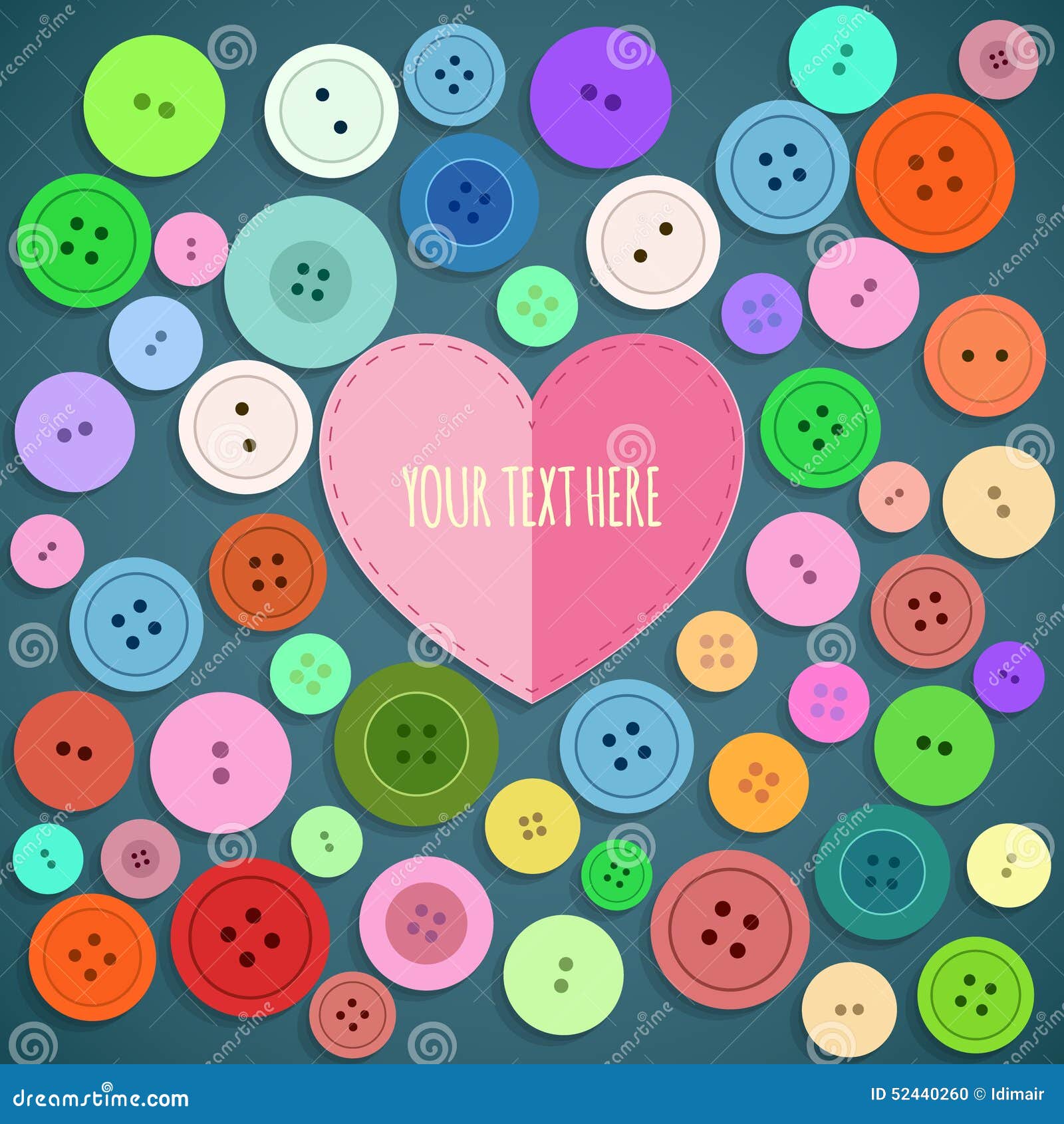 Colorful Sewing Buttons Seamless Pattern. Vector Stock Vector ...