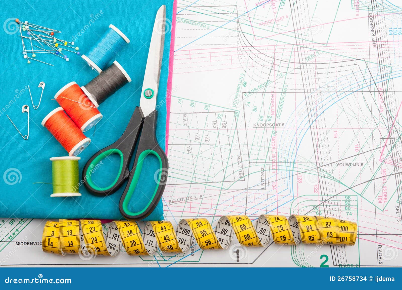 Colorful sewing concept stock photo. Image of safety - 26758734