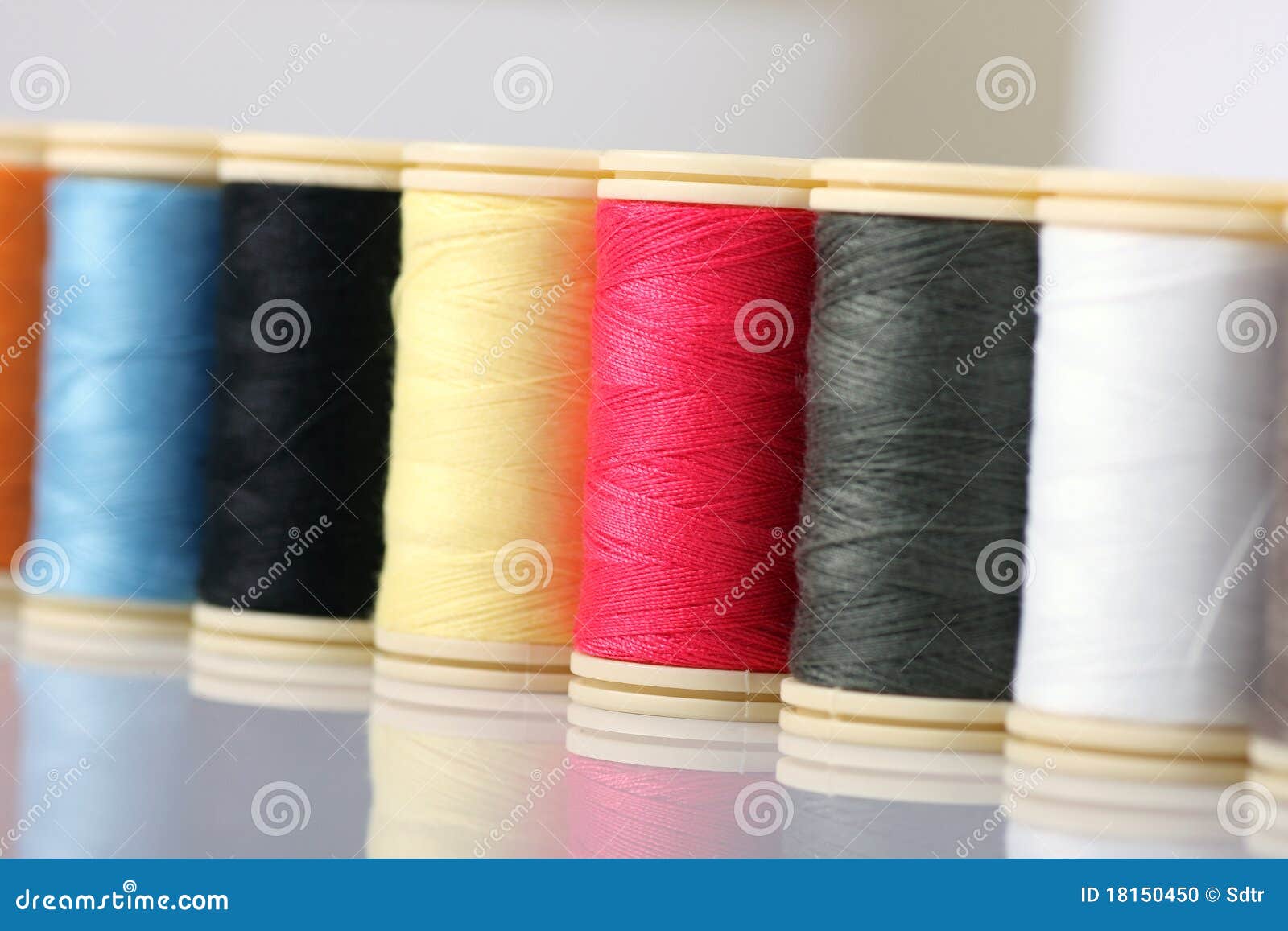 Colorful Sewing Thread stock photo. Image of spool, detail - 18150450