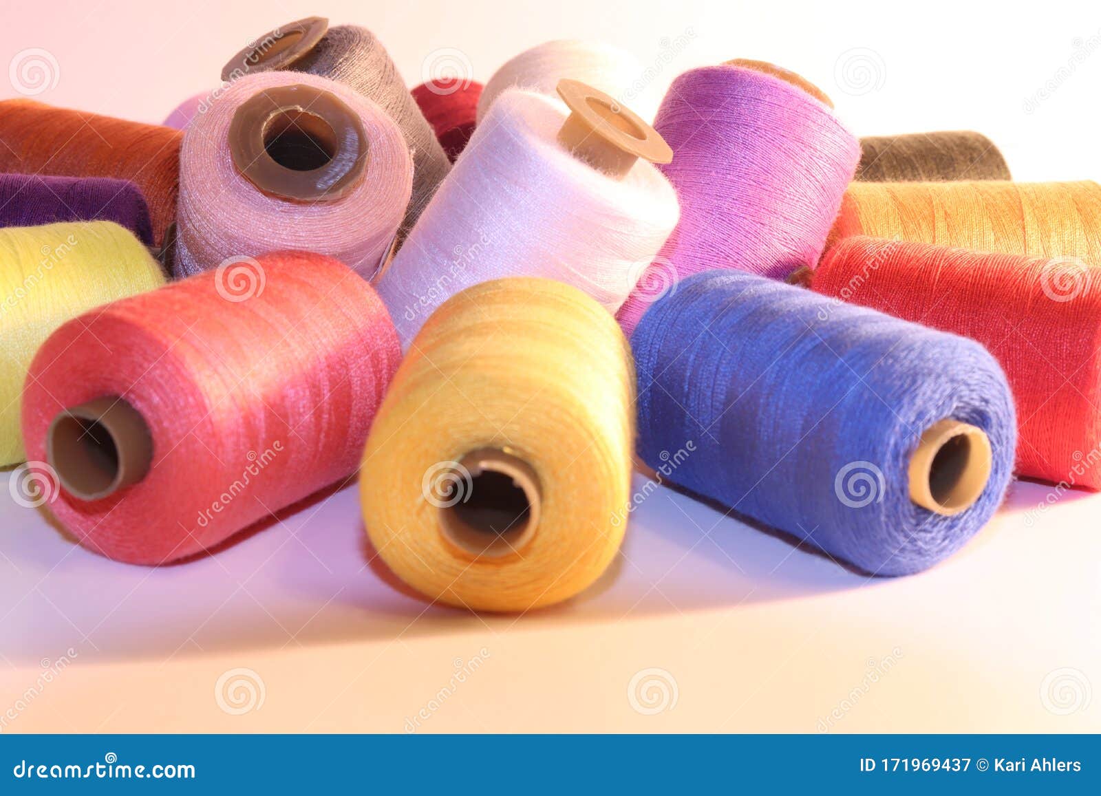 Variety of colorful thread stock image. Image of craft - 171969437