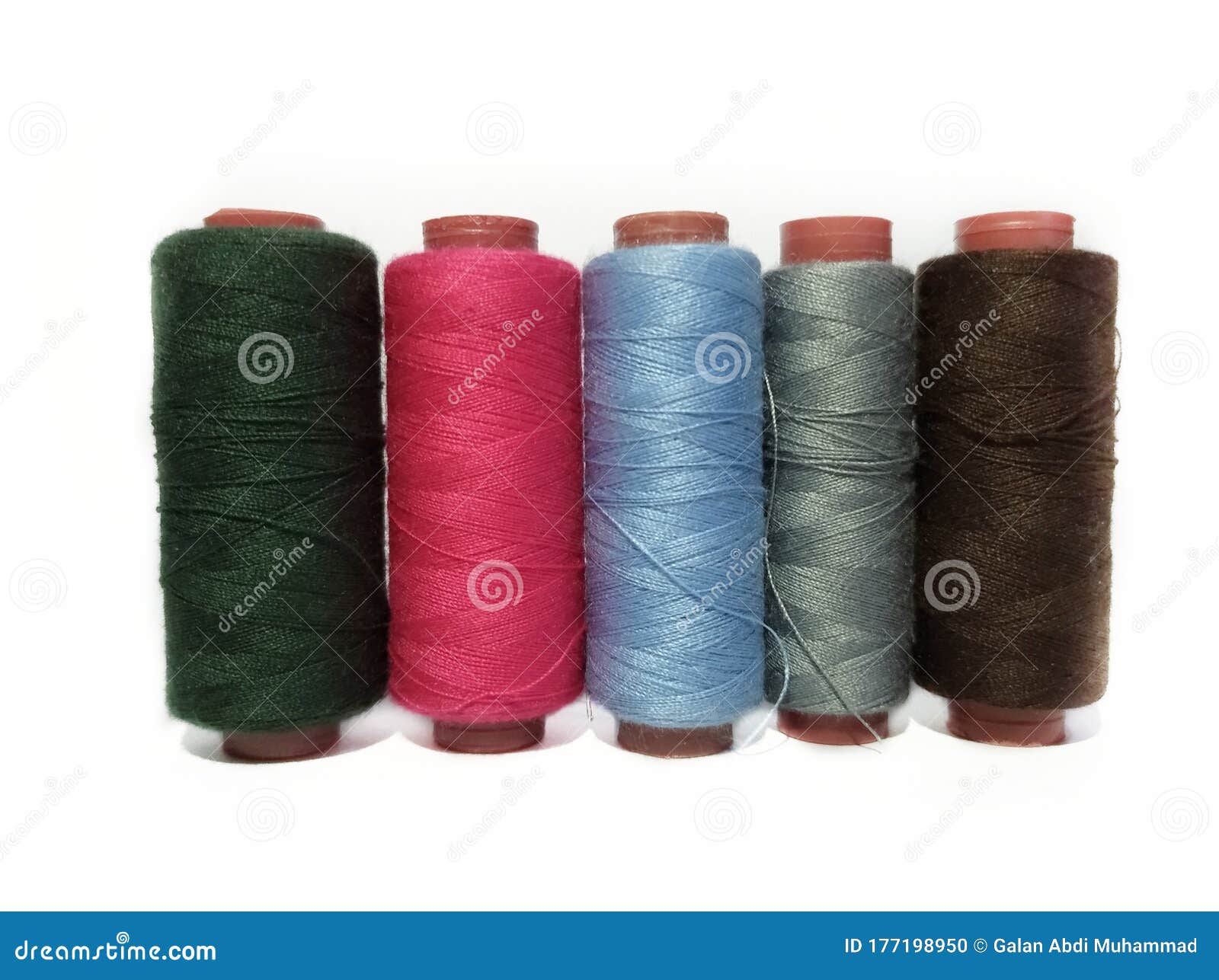 Colorful Sewing Thread Isolated on White Background Stock Photo - Image ...