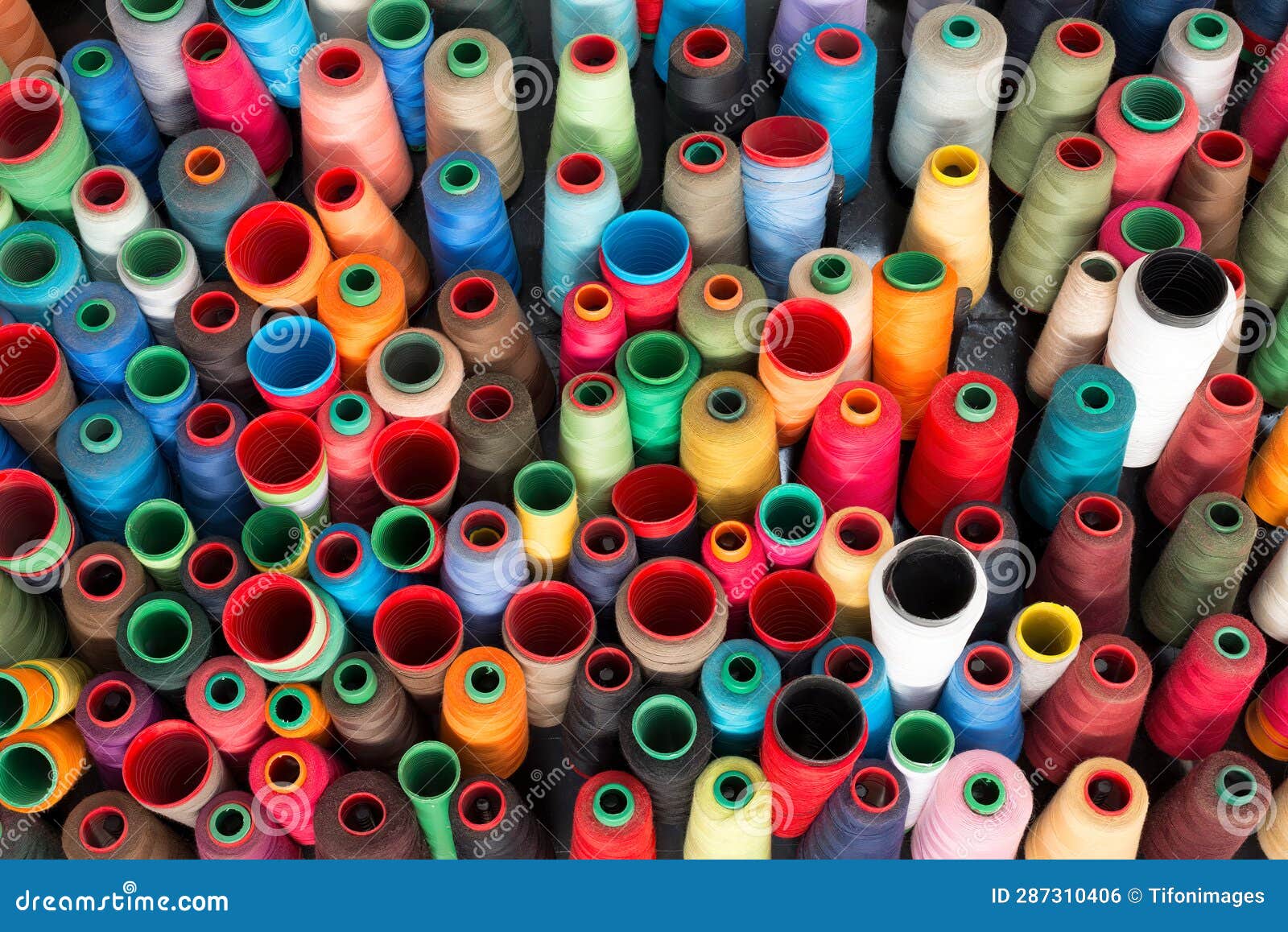 Colorful sewing threads stock photo. Image of closeup - 287310406