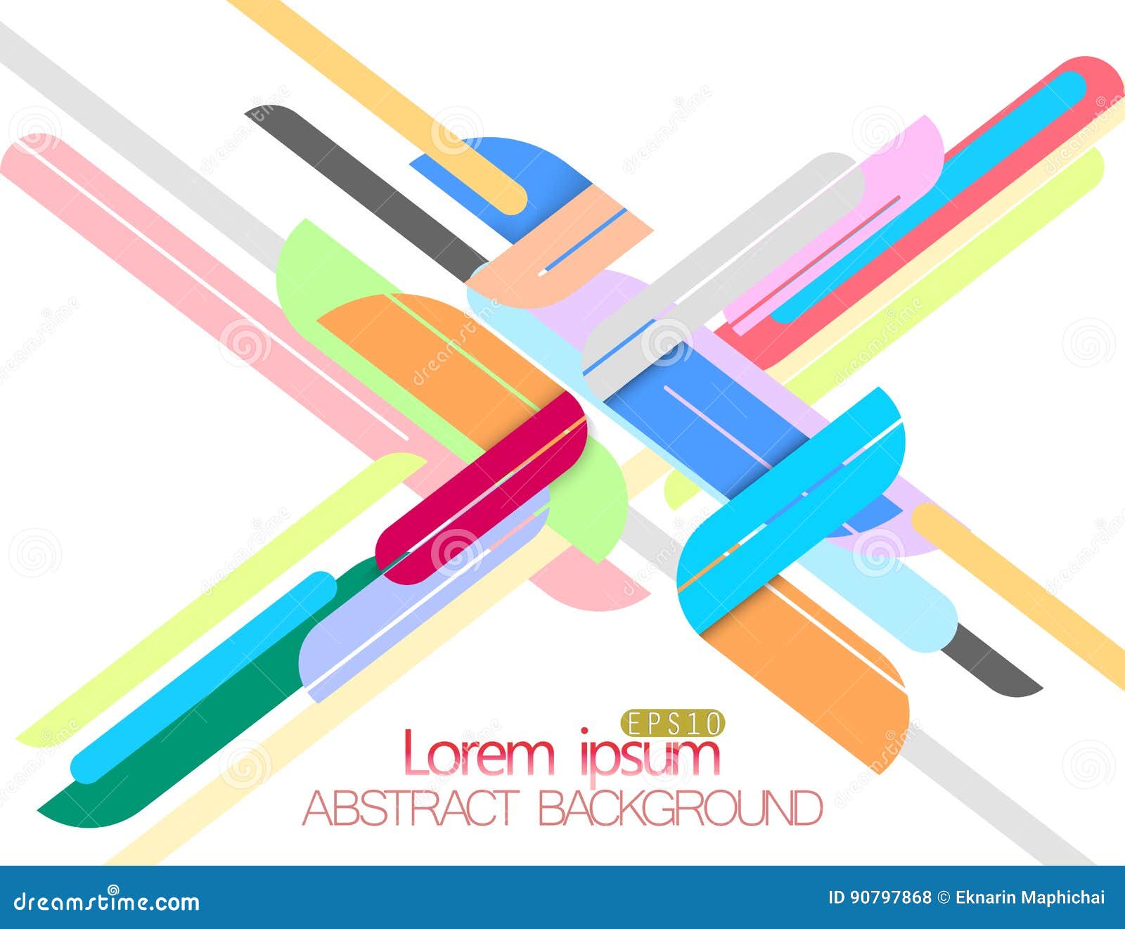 Colorful Shape Scene Vector Stock Vector - Illustration of white ...