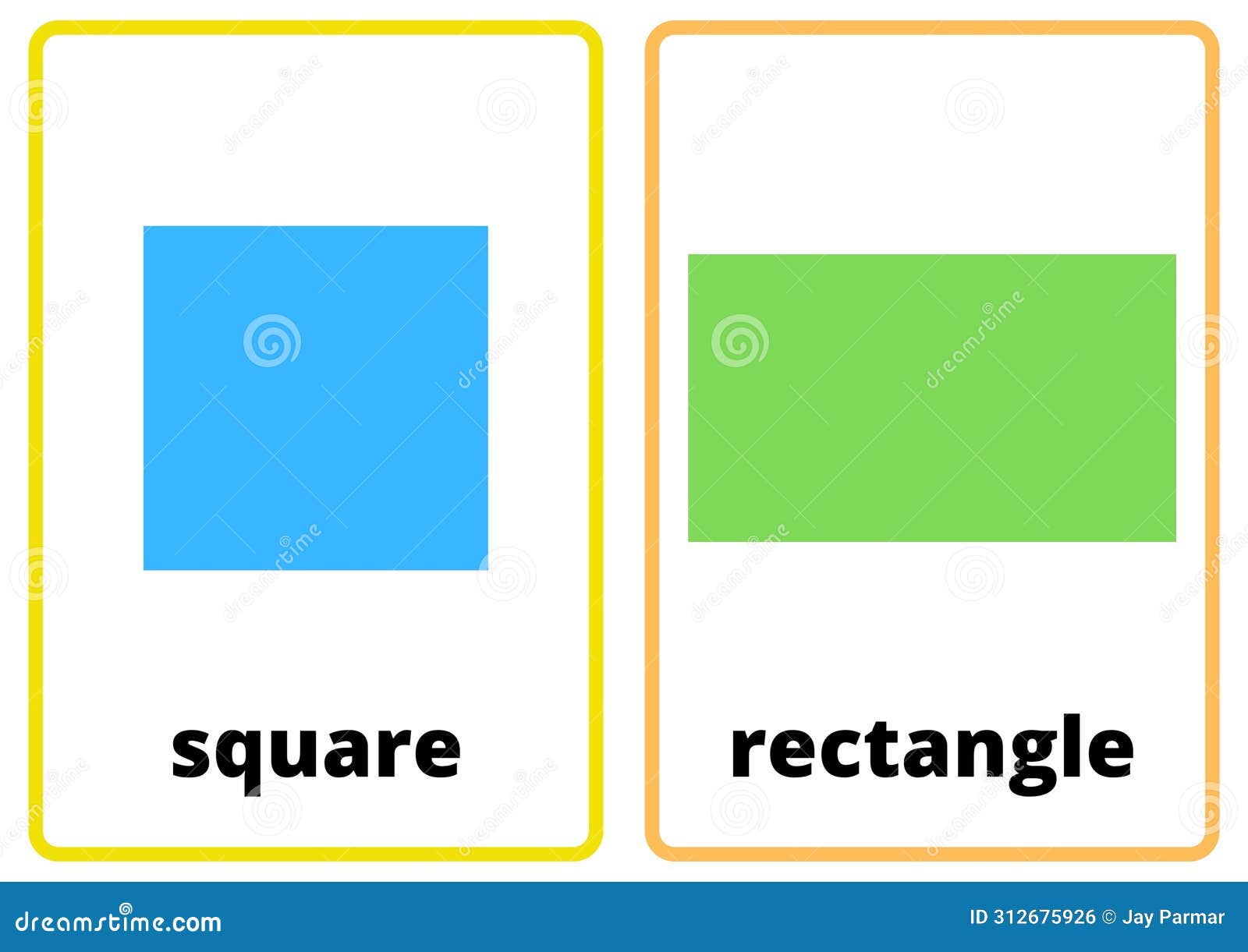 Colorful Shapes Flashcard Illustrative Figurative - 3 Stock ...