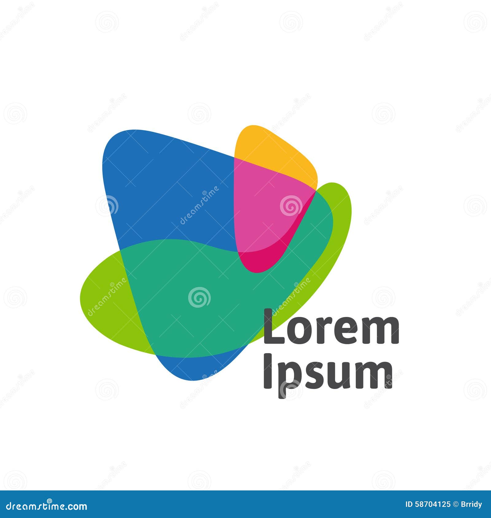 Colorful shapes logo stock vector. Illustration of simple - 58704125