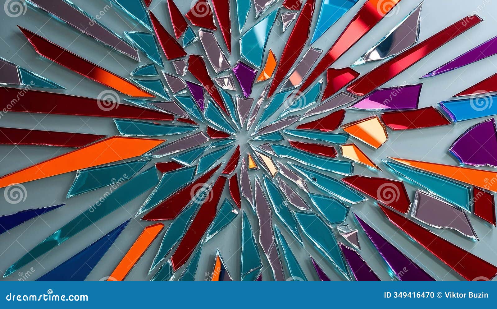 Colorful Shards Create a Dynamic Visual Explosion with Reflections and ...