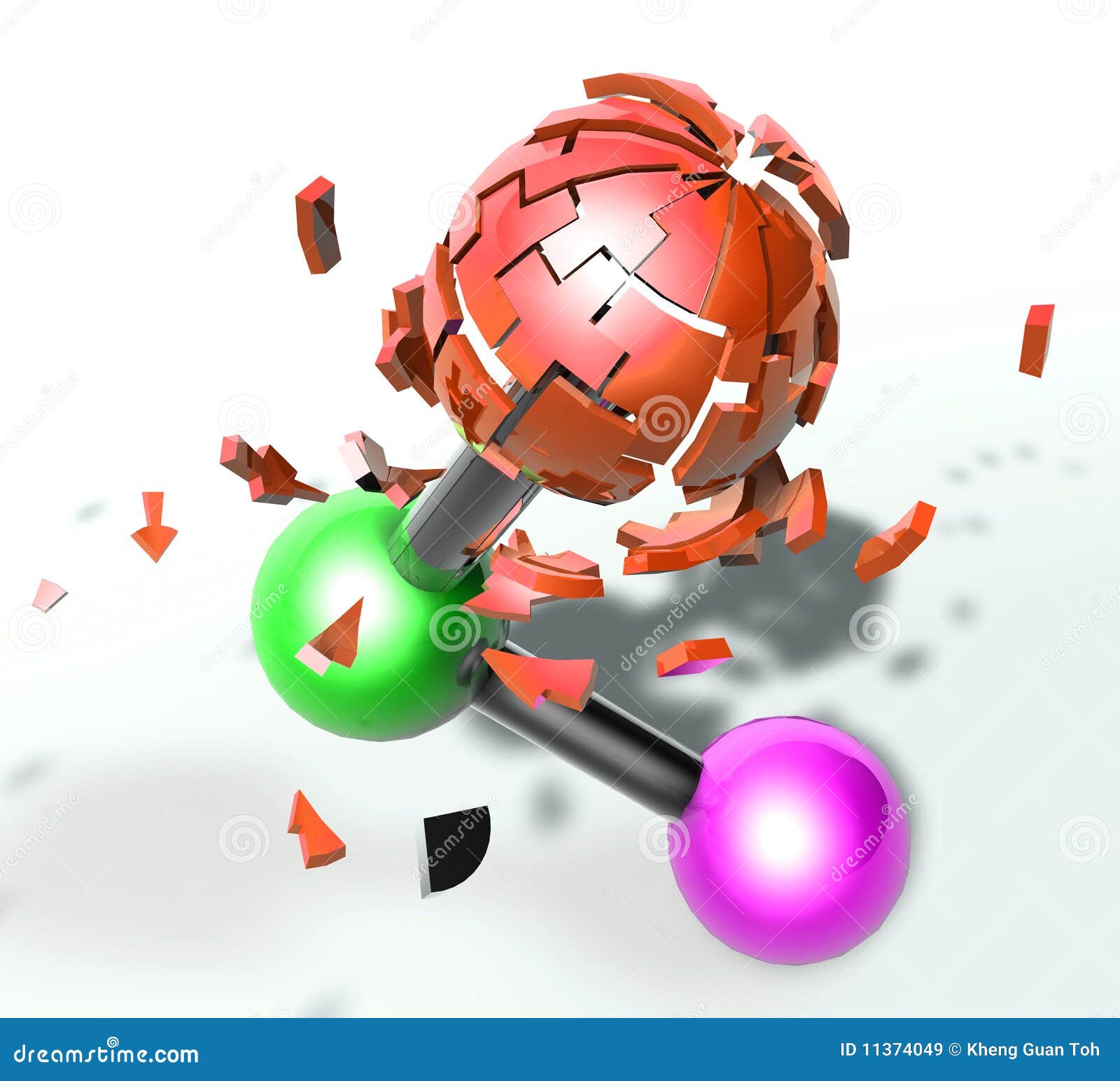 Colorful shattered shapes stock illustration. Illustration of pieces ...