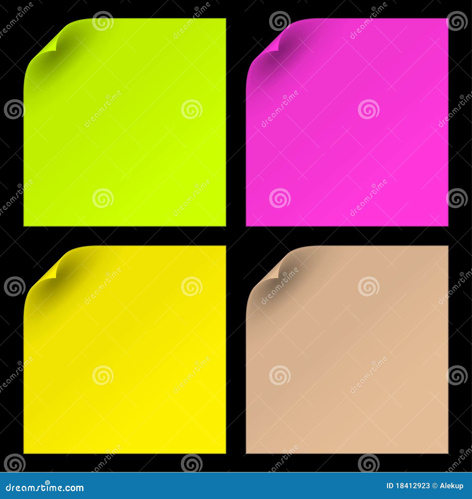 Colorful sheets of paper stock vector. Illustration of bend - 18412923