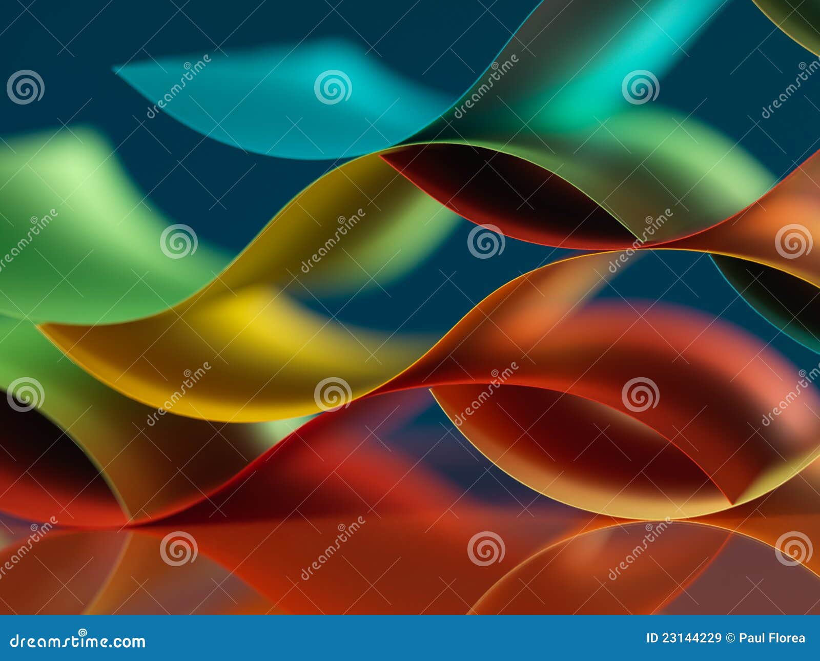 Colorful Sheets Paper with Mirror Reflexions Stock Image - Image of ...