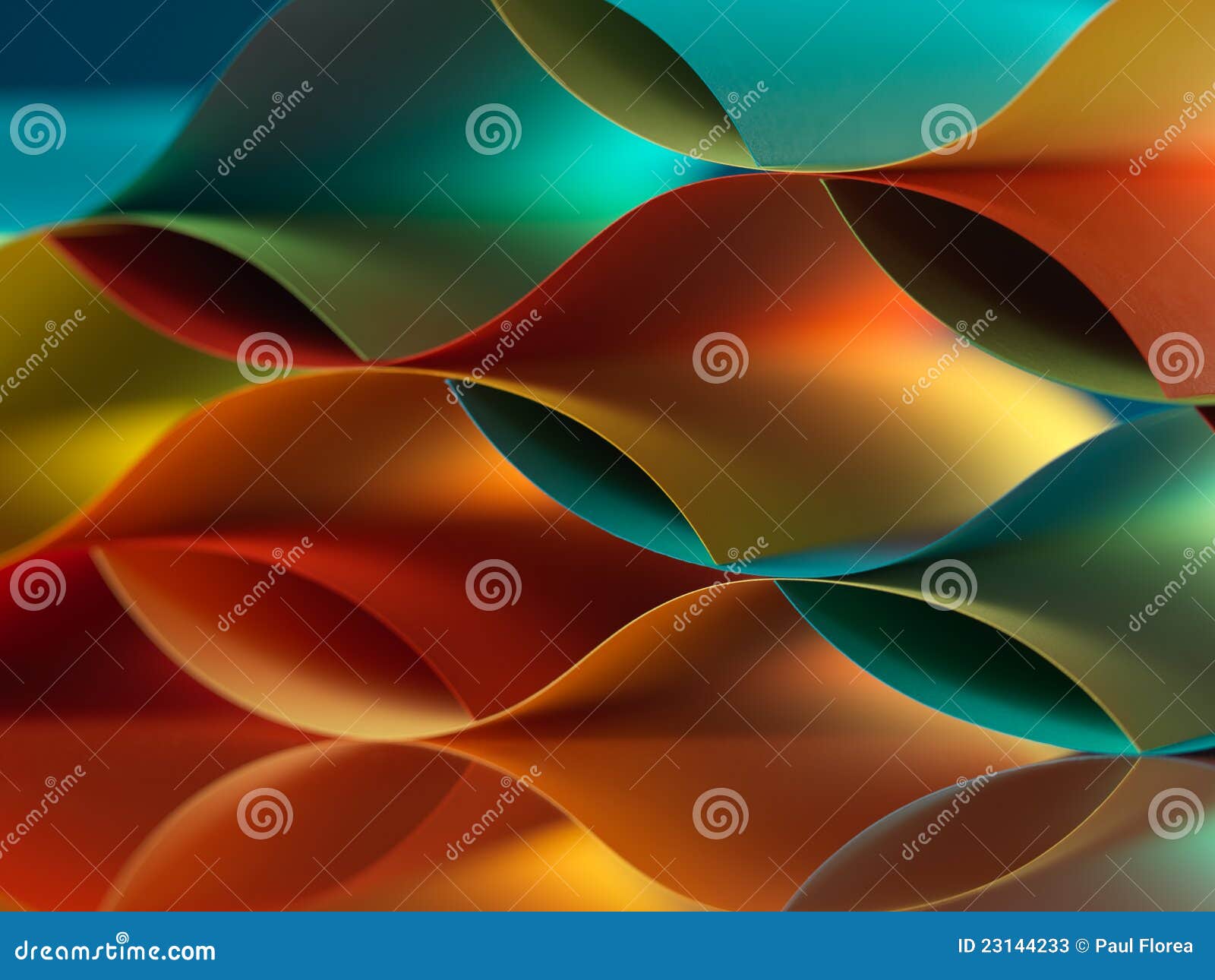 Colorful Sheets Paper with Mirror Reflexions Stock Image - Image of ...