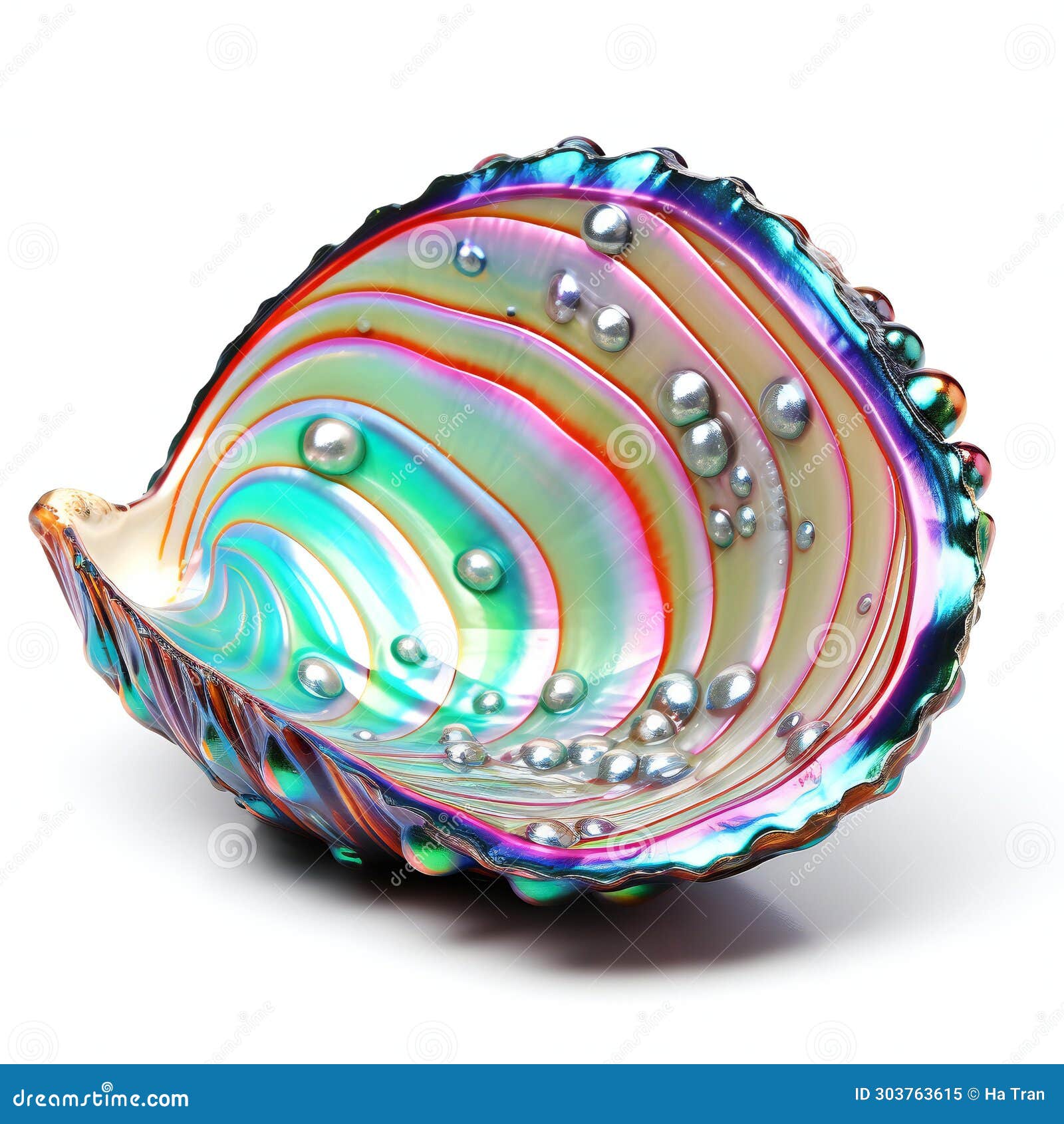 Colorful Shell Isolated on White Background Stock Illustration ...