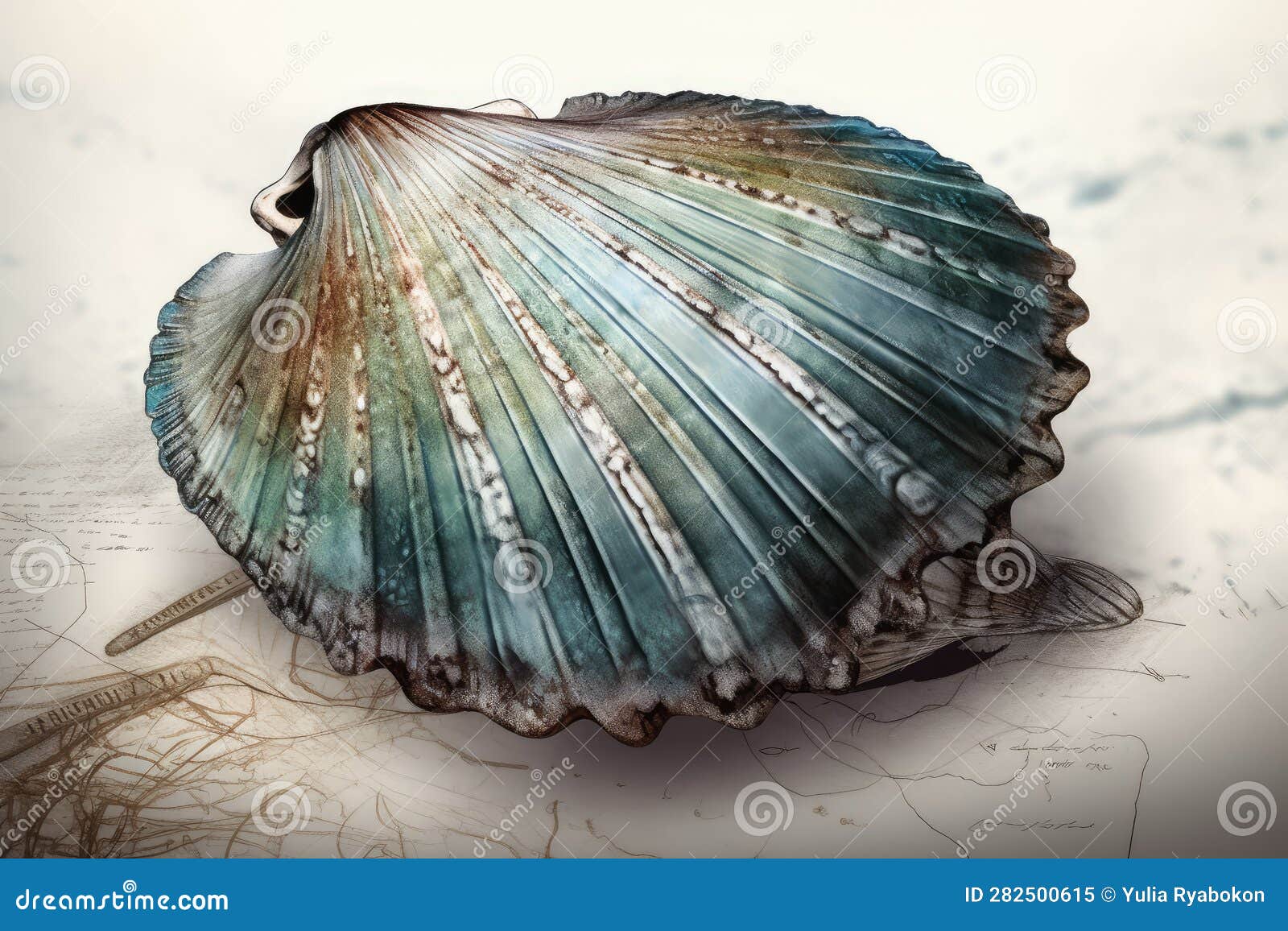 Colorful Shell Mural: A Vibrant Street Art Masterpiece Stock Photo ...