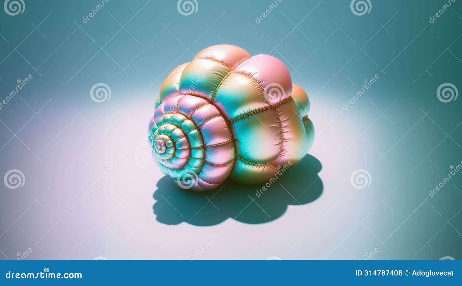 Colorful Shell on Pastel Background. Summer Vacation Concept.Colorful ...
