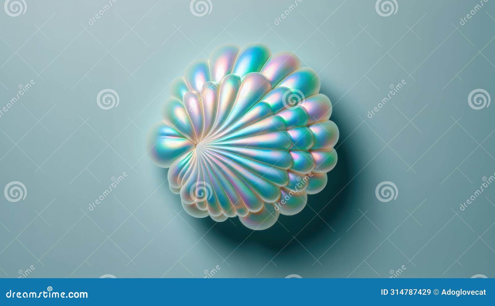 Colorful Shell on Pastel Background. Summer Vacation Concept Stock ...