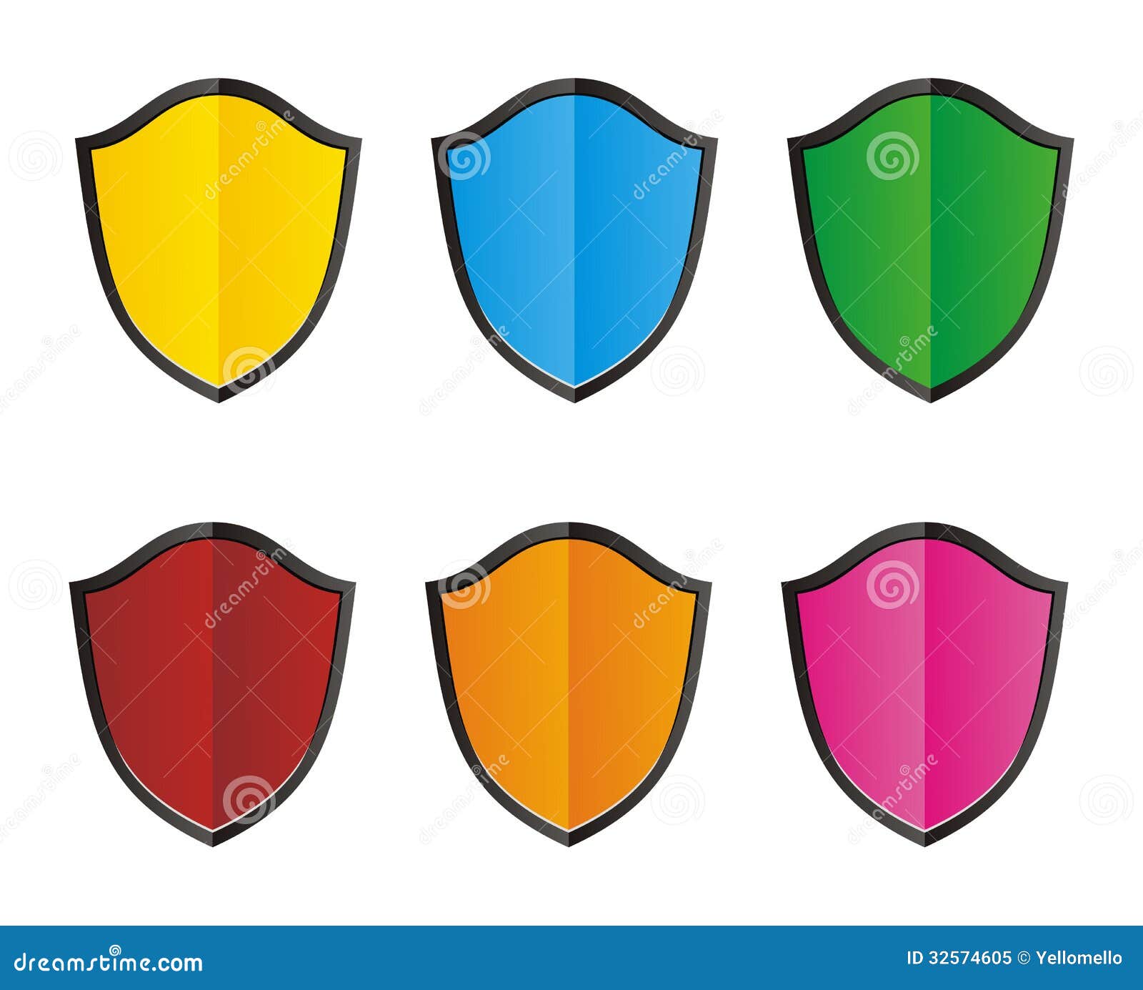 Colorful shield stock vector. Illustration of decoration - 32574605