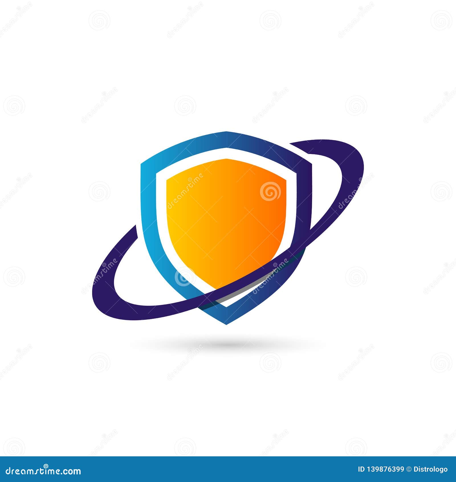 Colorful Shield Vector Icon. Protect Icon Vector Design Stock Vector ...