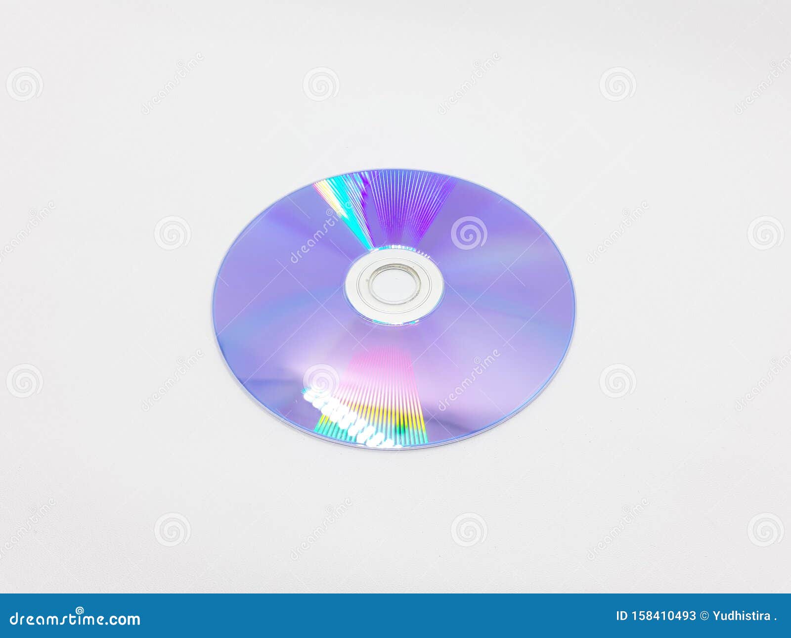 Colorful Shiny Computer Compact Disc in White Isolated Background 08 ...