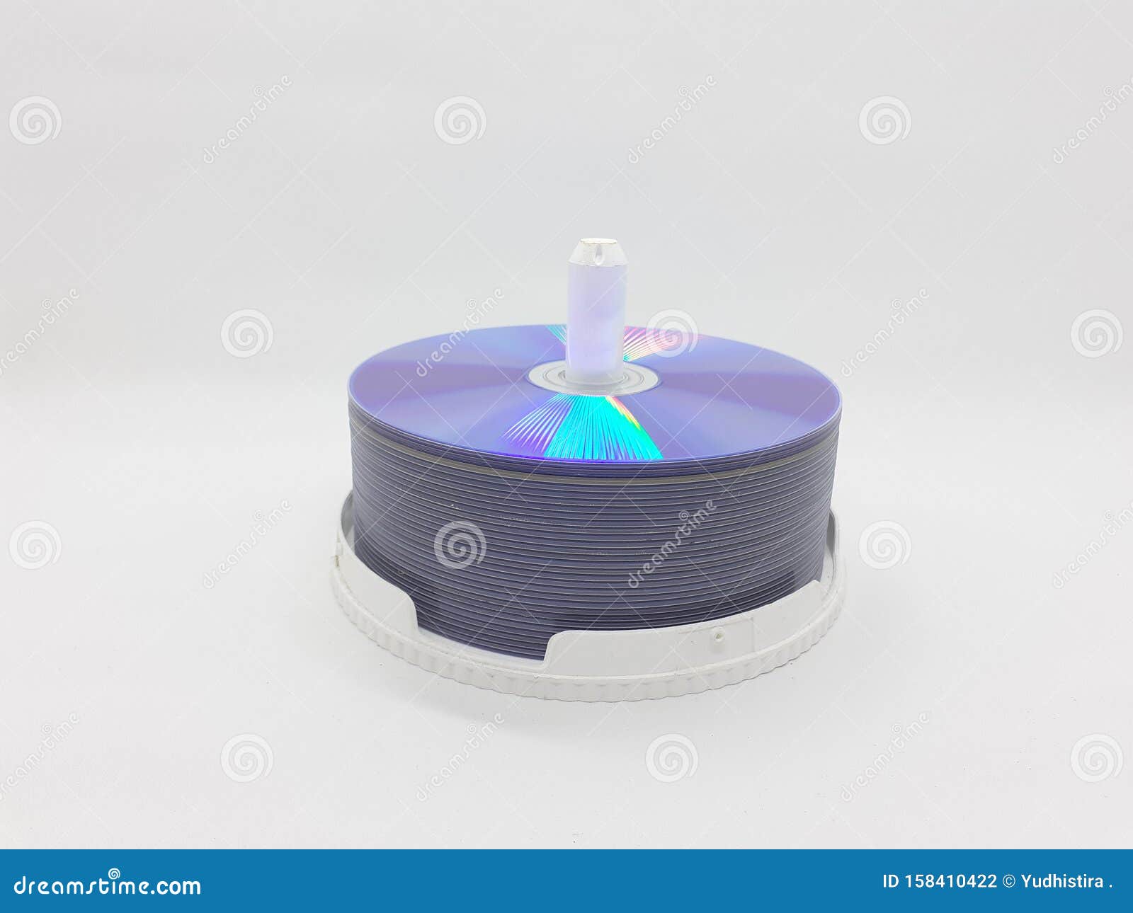 Colorful Shiny Computer Compact Disc in White Isolated Background 05 ...