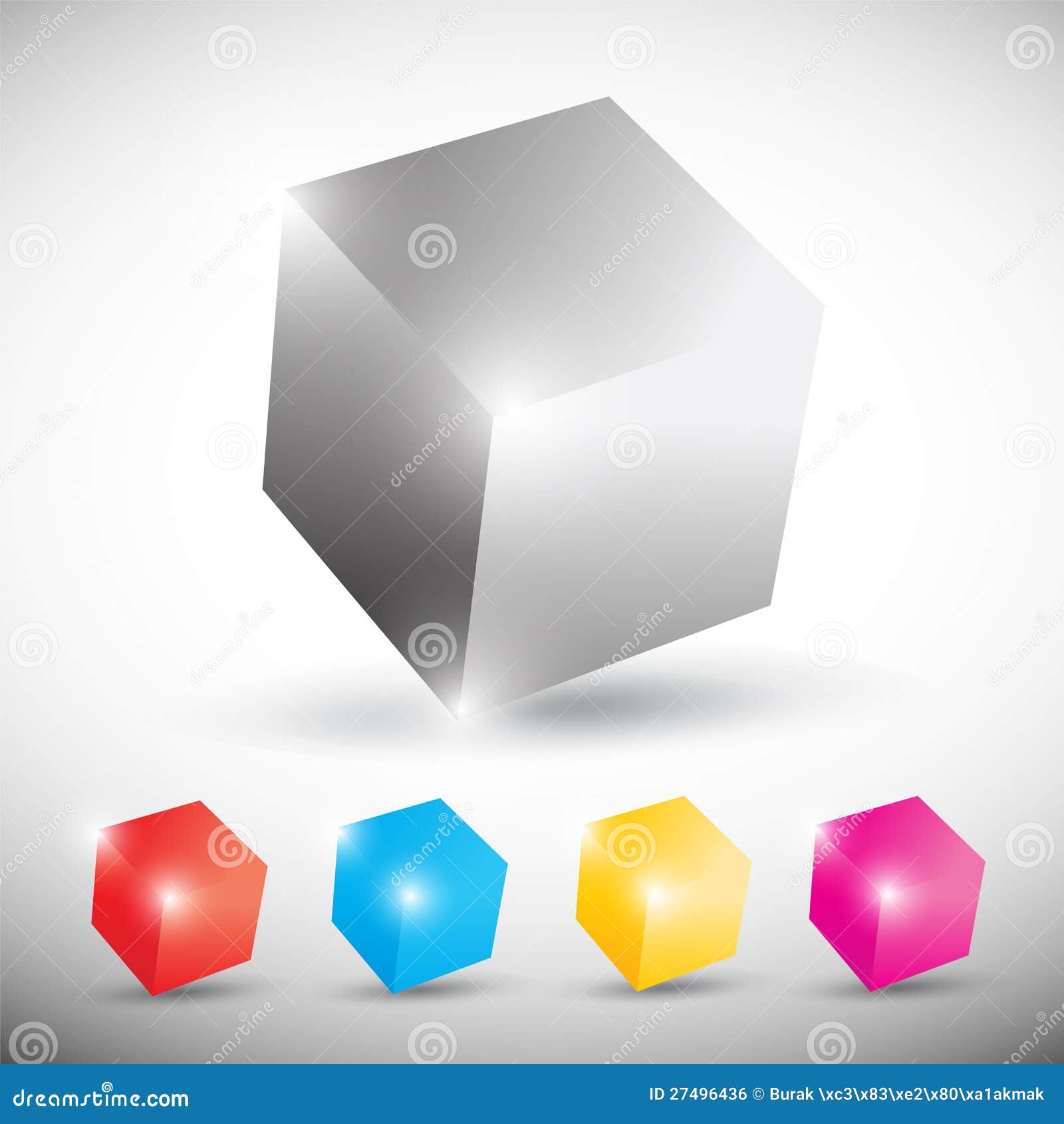 Colorful Shiny Cubic Background Stock Vector - Illustration of ...