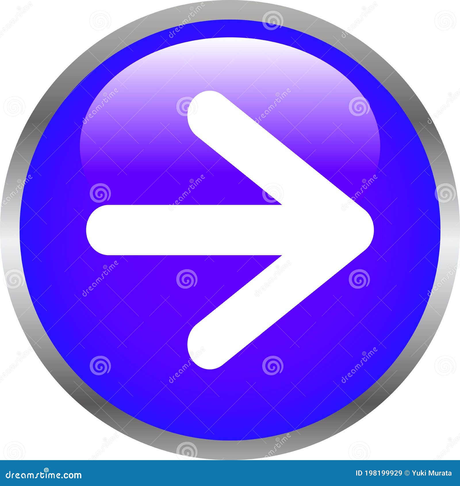 Colorful Shiny Round Button with Right Arrow Mark Set Stock Vector ...