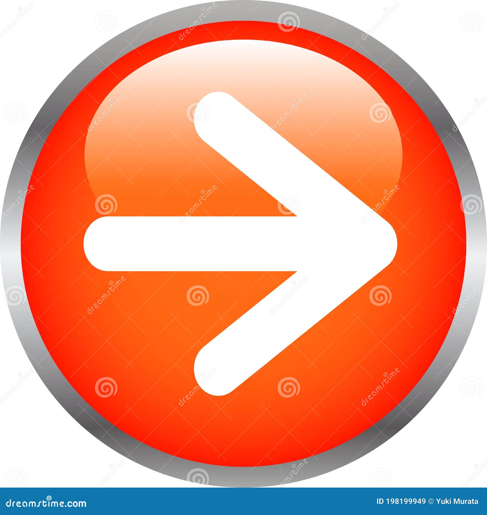 Colorful Shiny Round Button with Right Arrow Mark Set Stock Vector ...