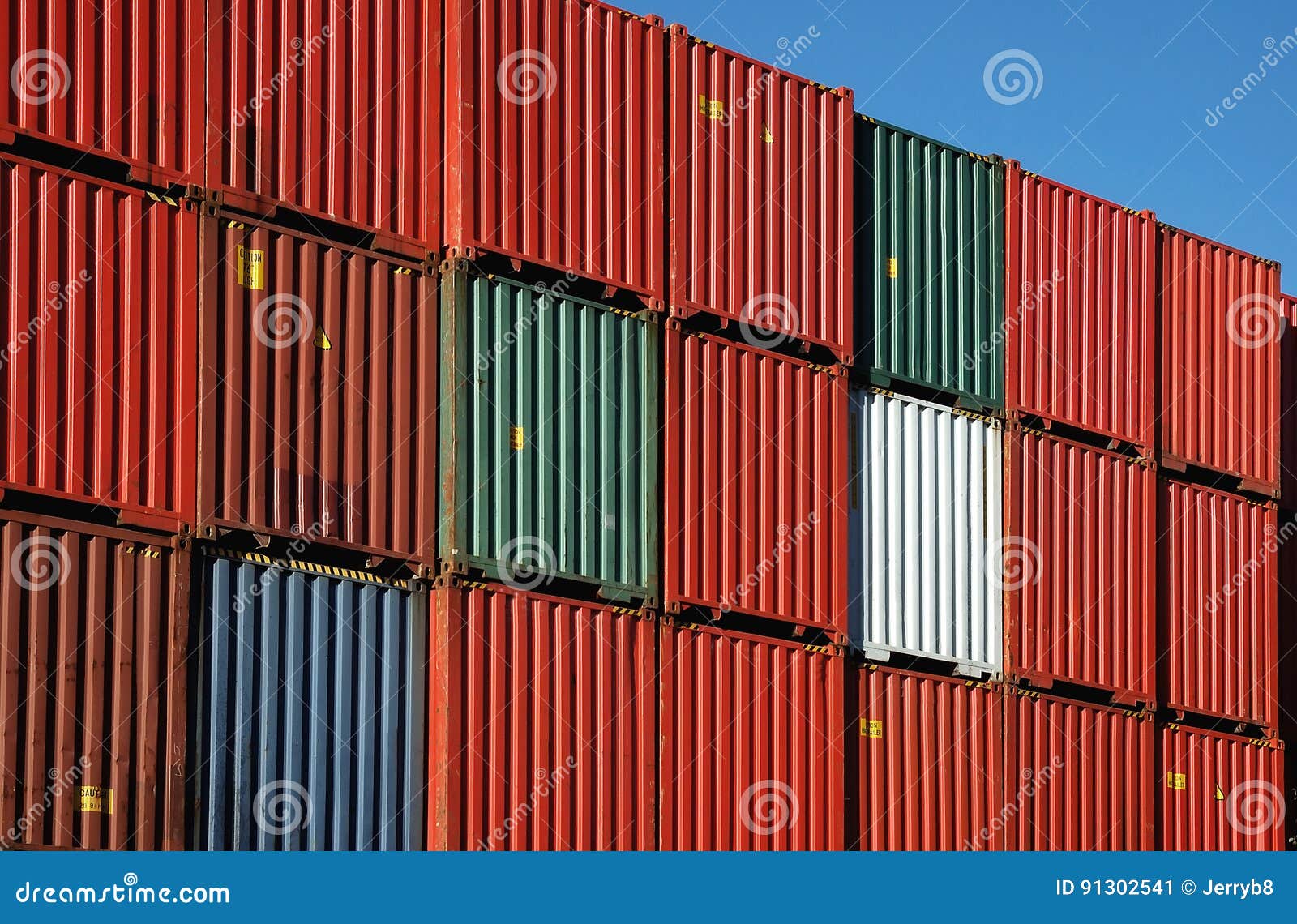 Colorful Shipping Container Stock Image - Image of import, storage ...