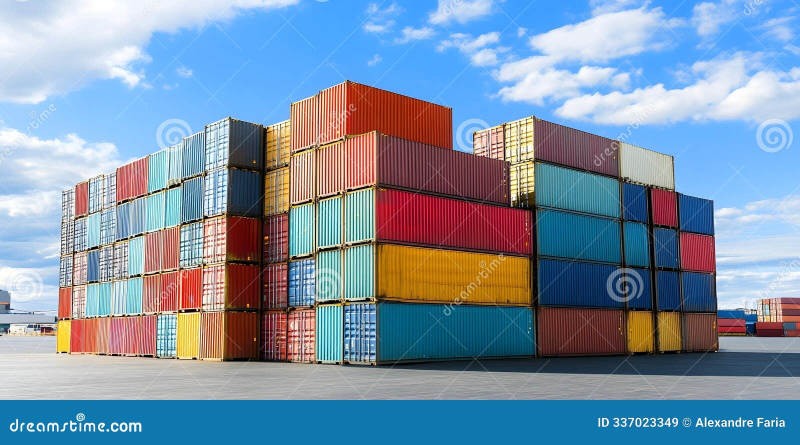 Colorful Shipping Containers On Dock Royalty-Free Stock Photography ...