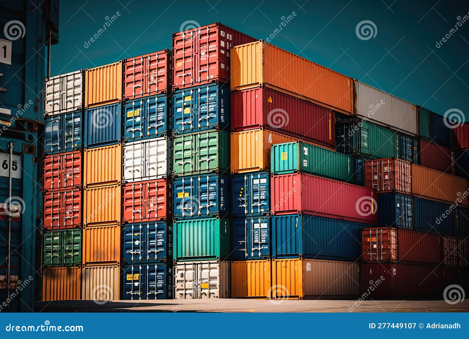 Colorful Shipping Containers Royalty-Free Stock Photography ...