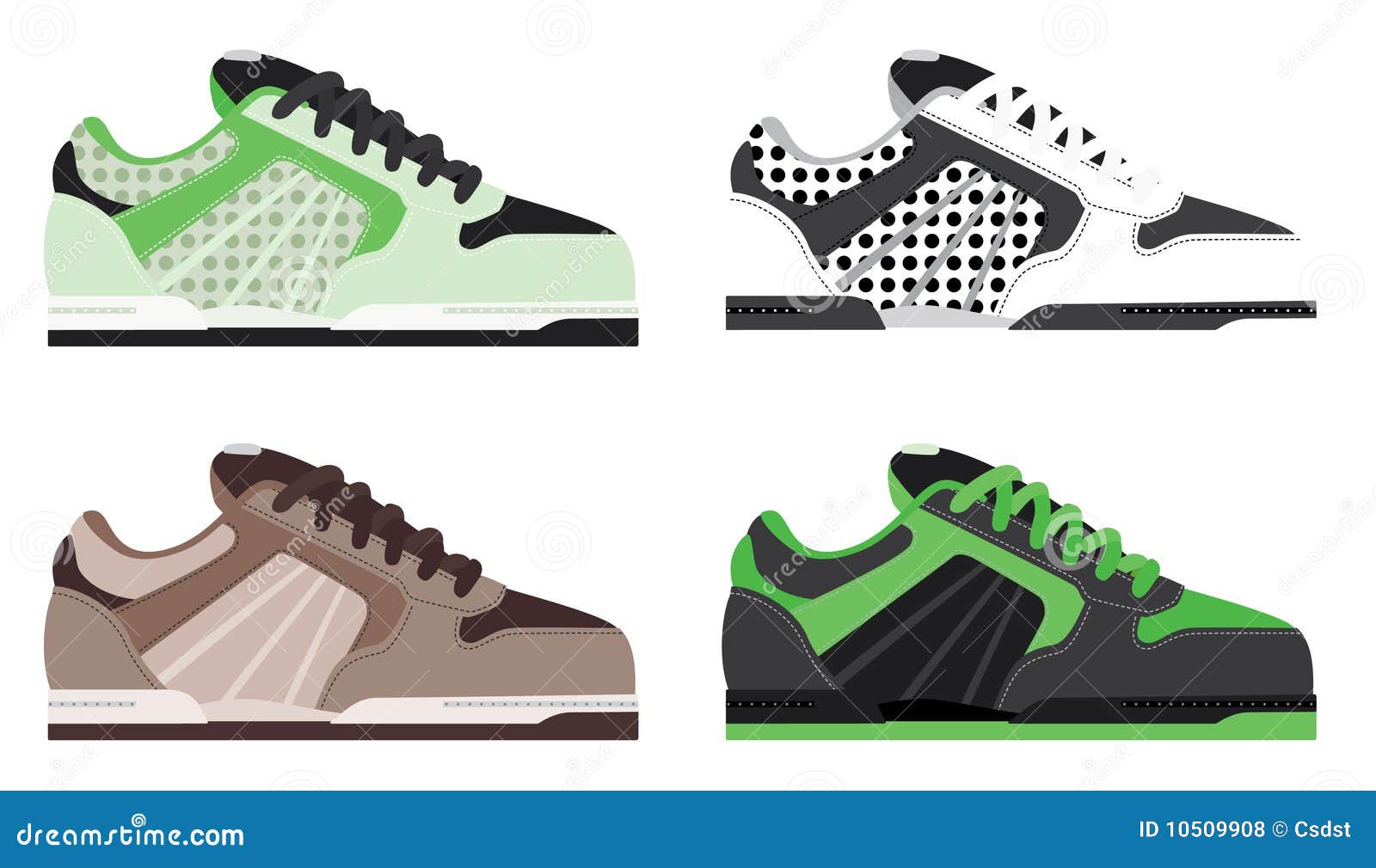 Colorful Shoe Illustrations Royalty Free Stock Photos - Image: 10509908