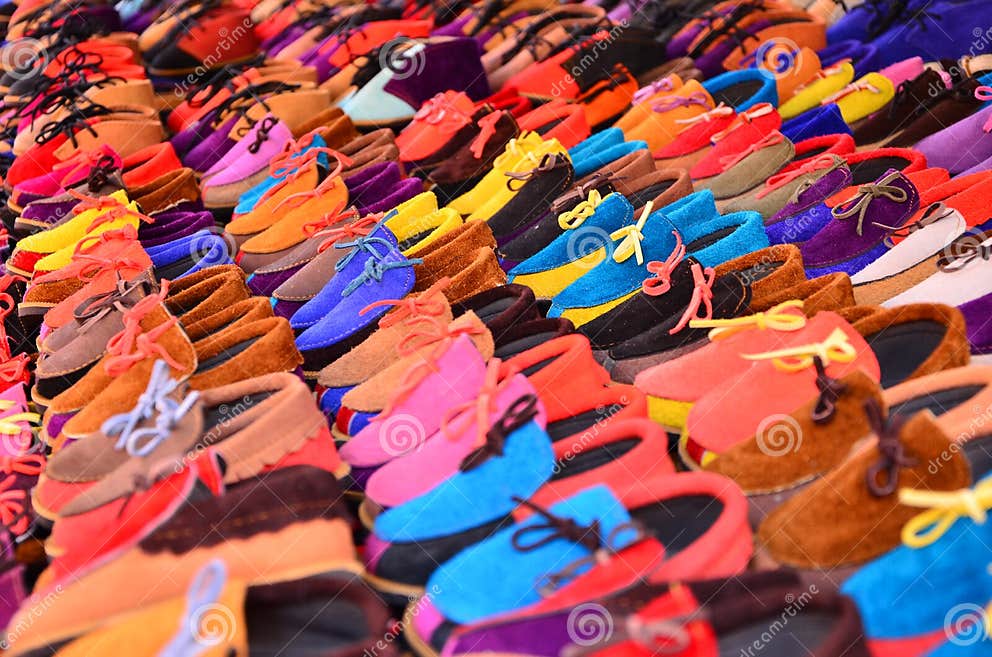 Colorful Shoes stock photo. Image of sell, shoes, highlight - 27364238