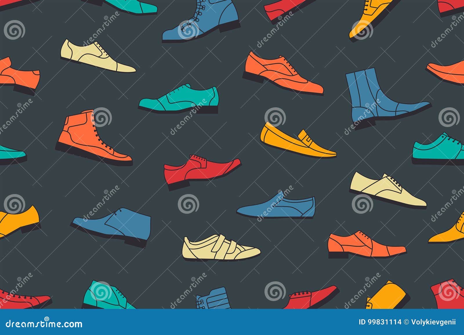 Shoes seamless pattern stock vector. Illustration of luxury - 99831114