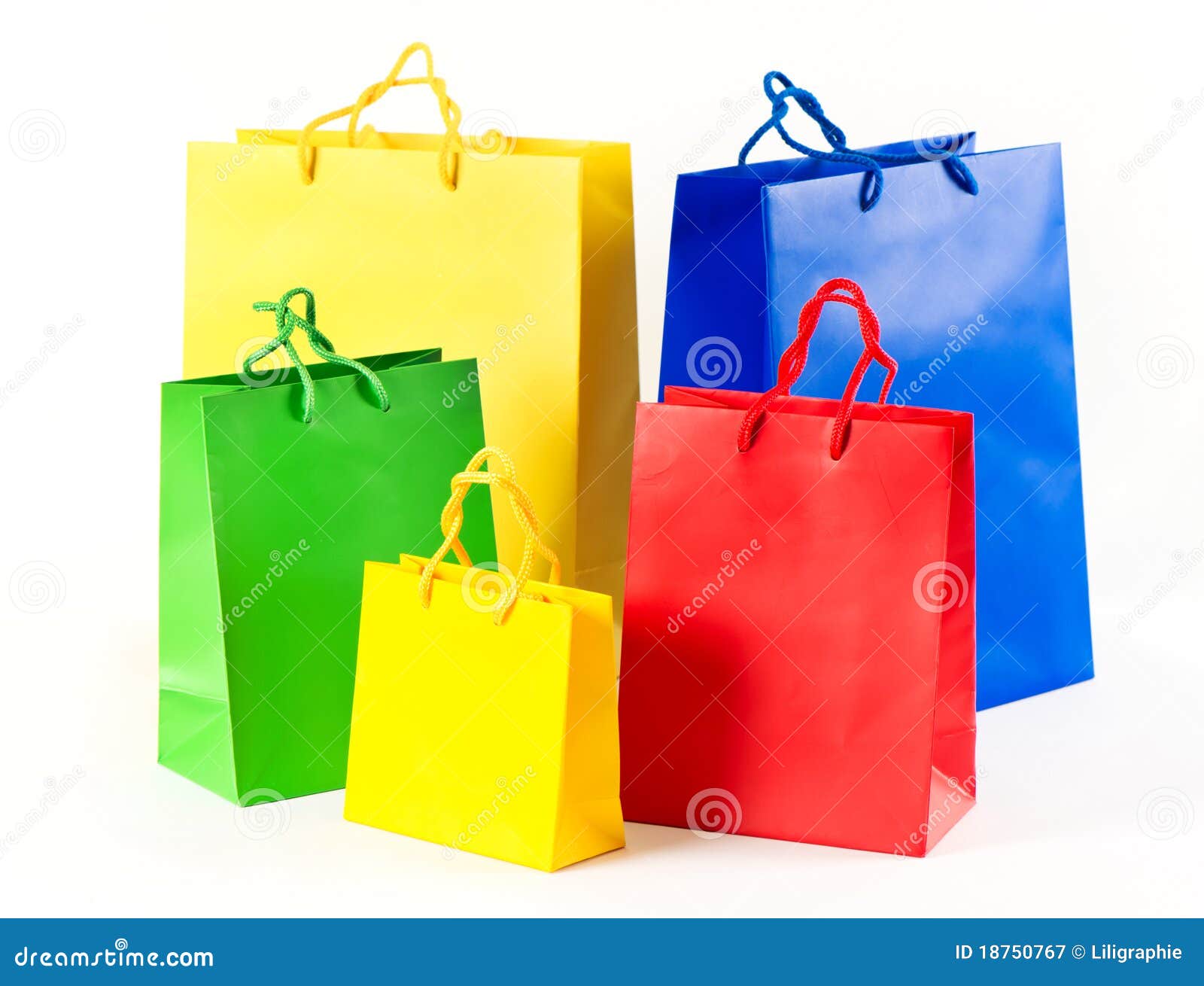 Colorful shopping bags stock image. Image of gift, discount - 18750767