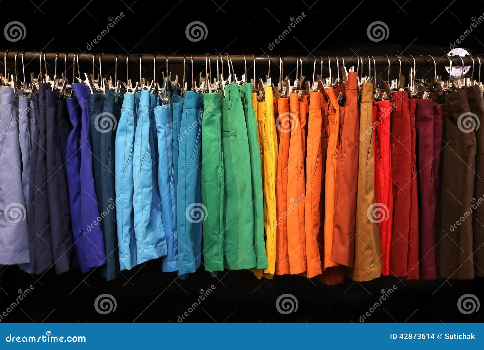 Colorful shorts stock photo. Image of clothing, jeans - 42873614