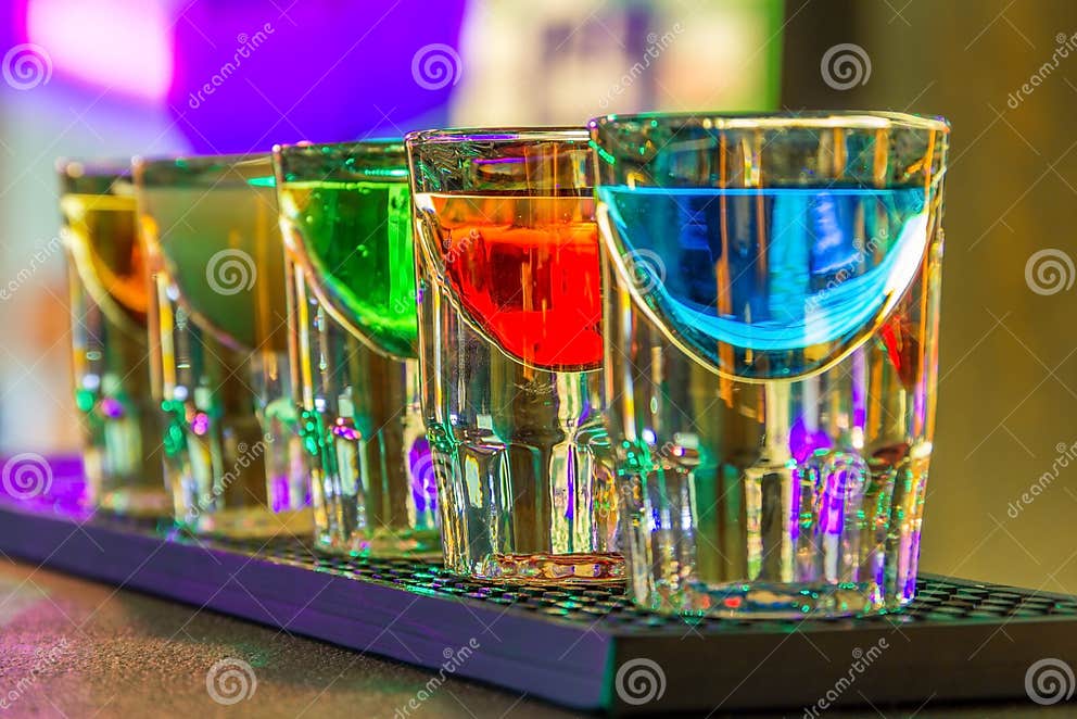 Colorful shot drinks stock image. Image of mini, shot - 59918871