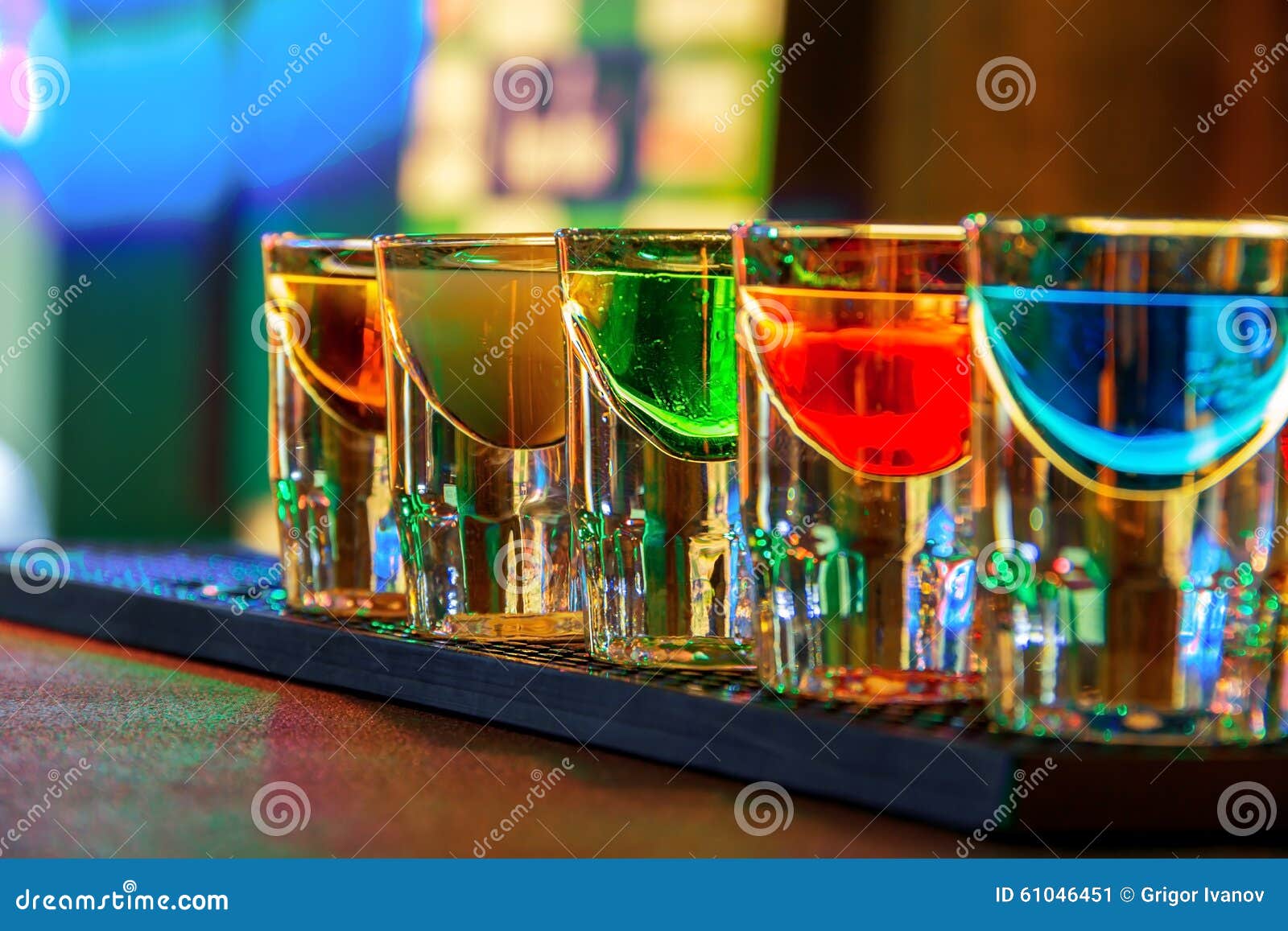 Colorful shot drinks stock image. Image of colourful - 61046451