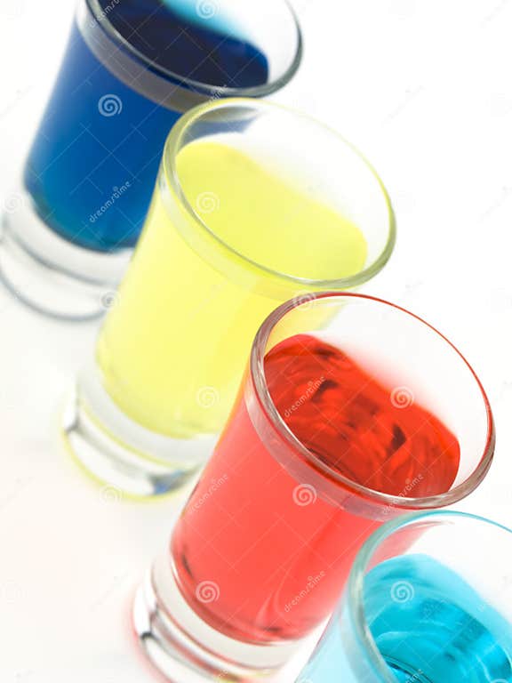 Colorful Shot Glasses stock photo. Image of yellow, restaurant - 7304586