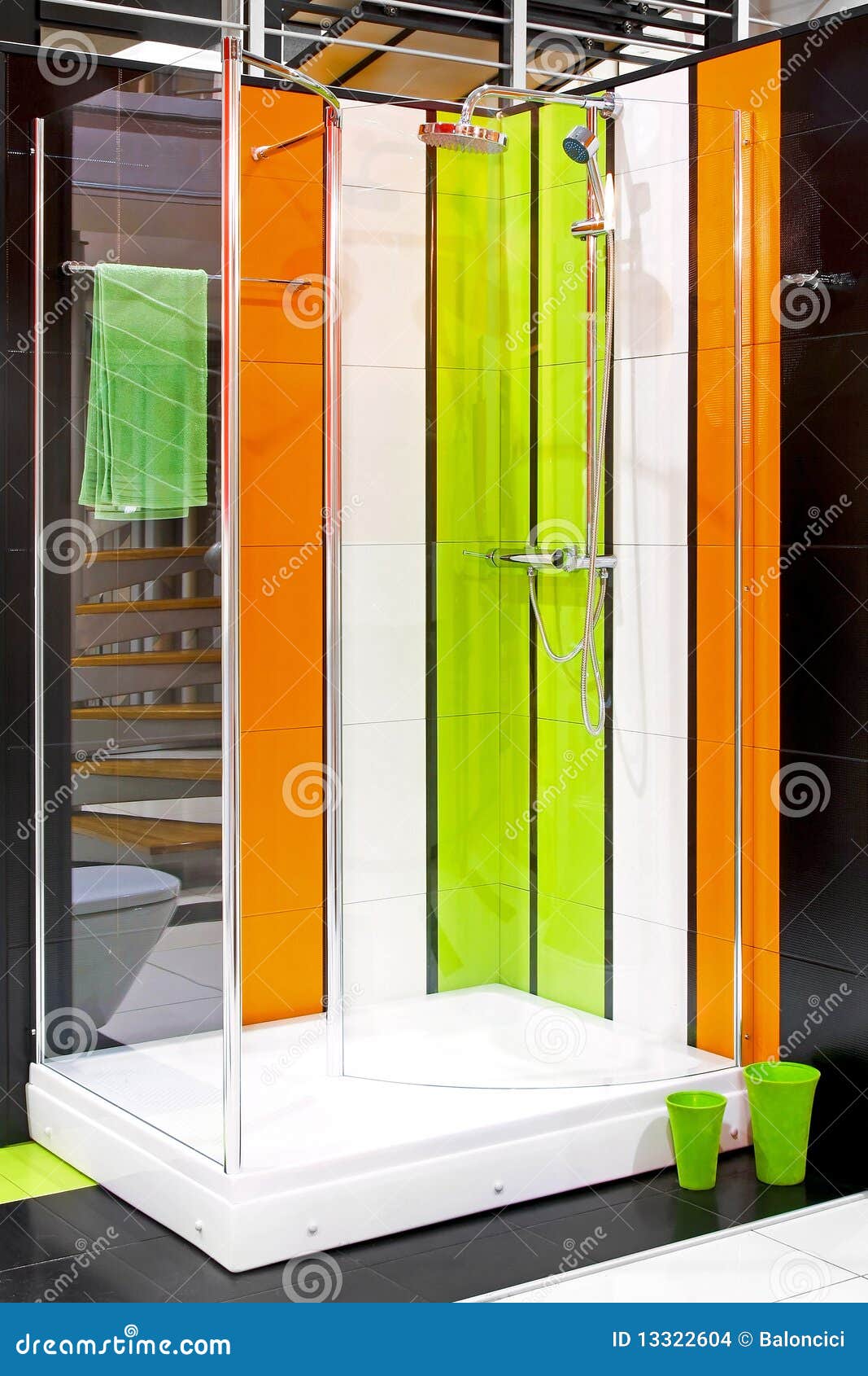 Colorful shower stock photo. Image of indoors, shower - 13322604