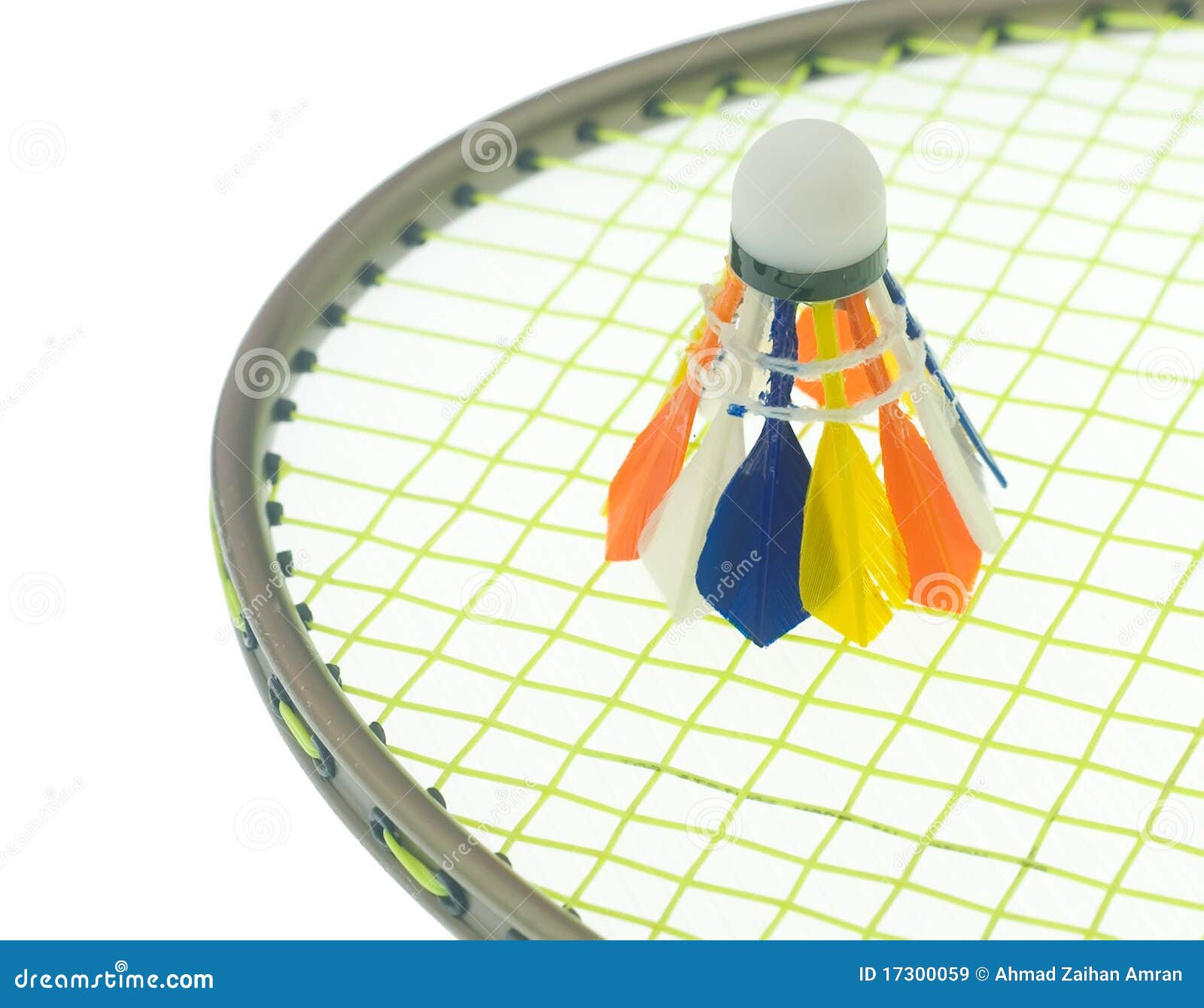 Colorful Shuttlecock on Badminton Rackets Stock Image - Image of close ...