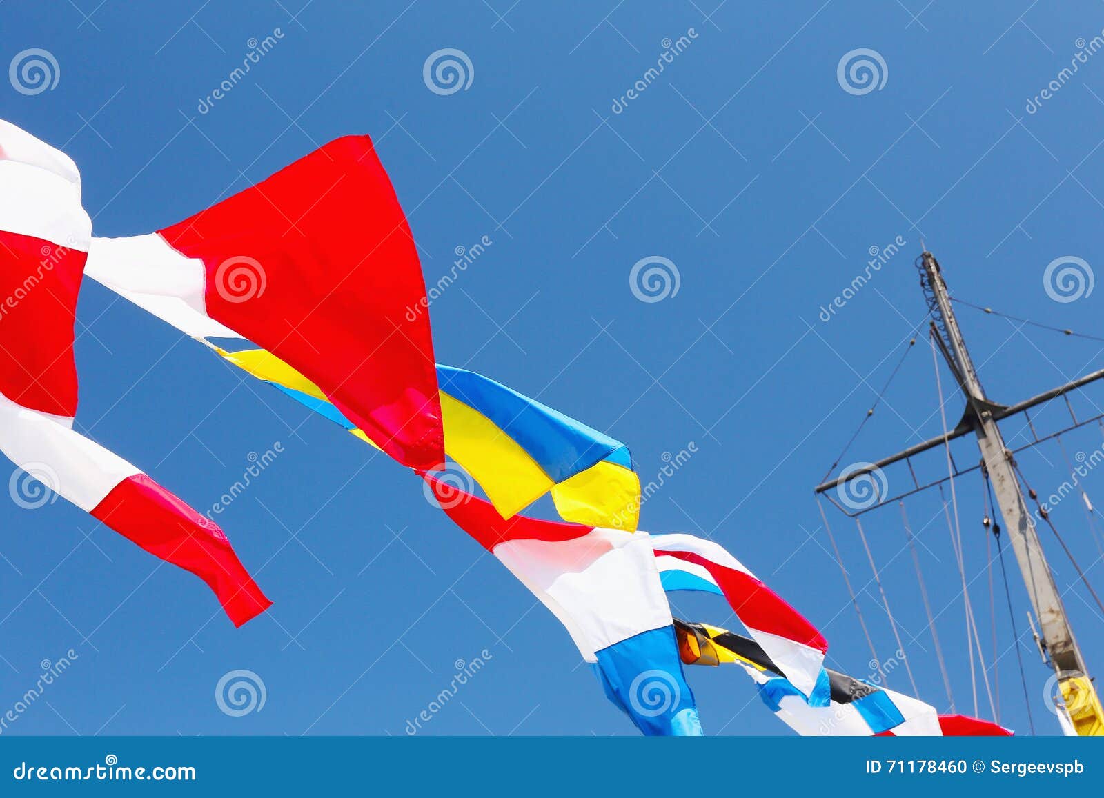 Colorful signal flags stock photo. Image of nautical - 71178460