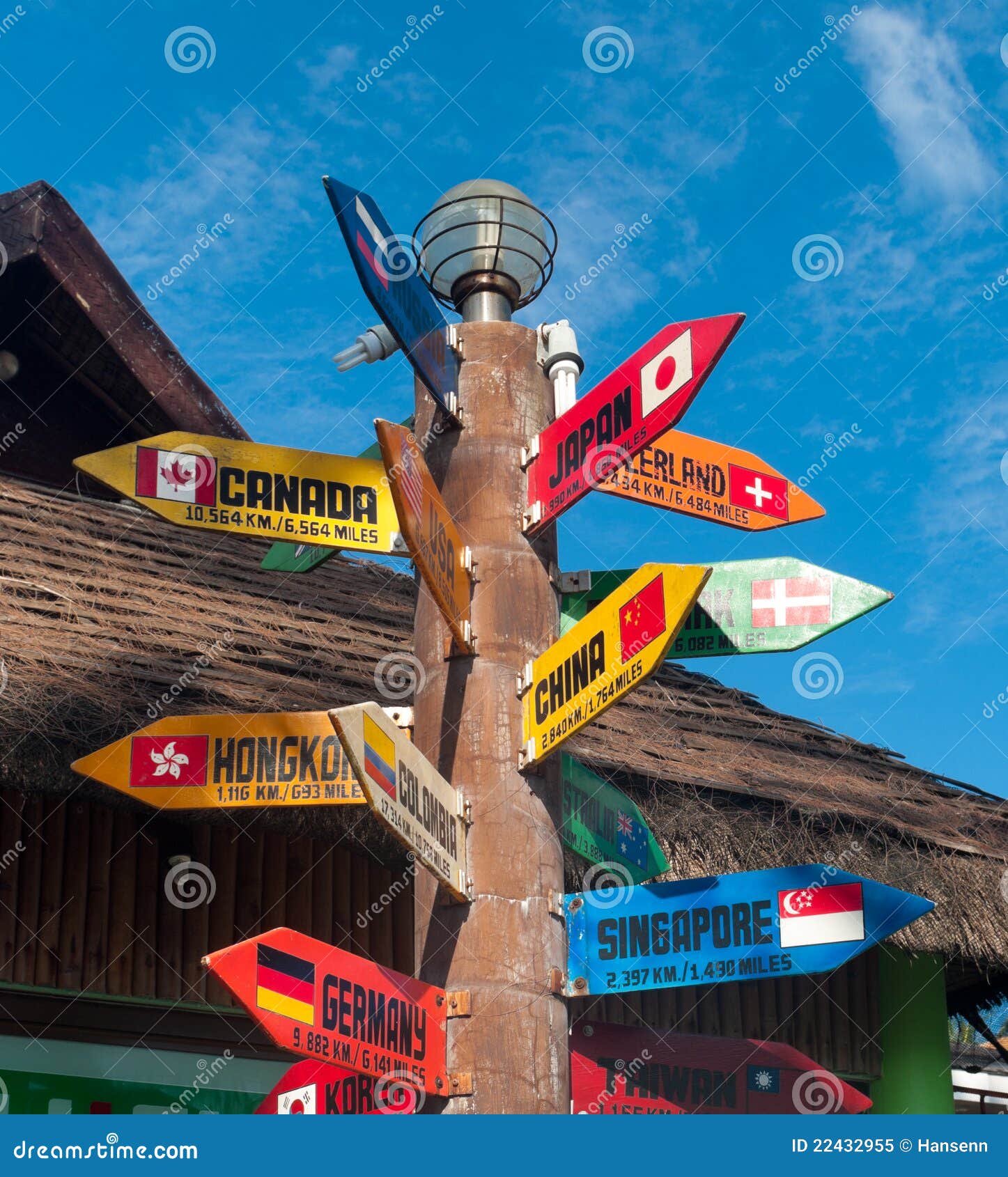 Colorful signpost stock image. Image of philippines, position - 22432955