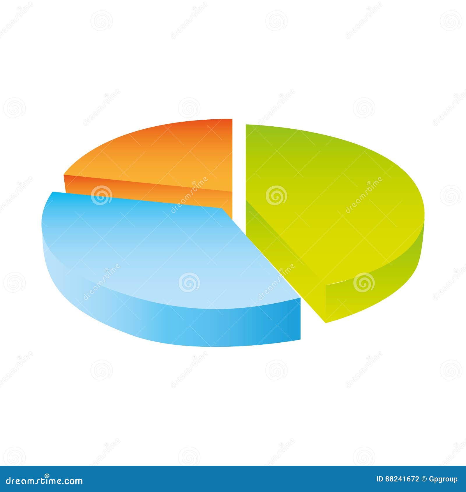 Colorful Silhouette Circular Statistics Charts Stock Illustration ...