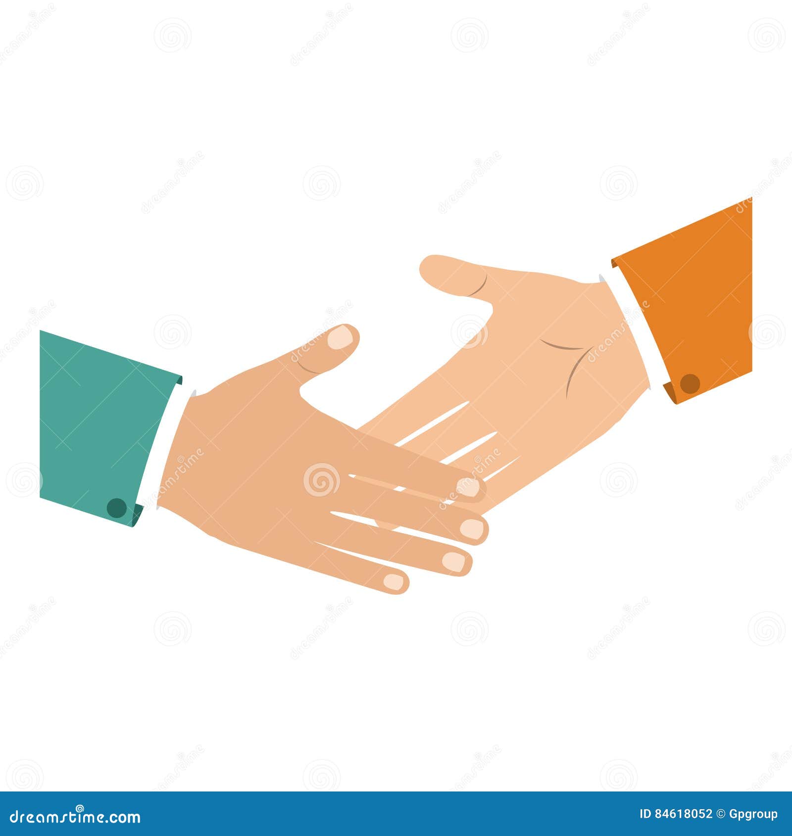 Colorful Silhouette with Greeting of Hand Stock Vector - Illustration ...