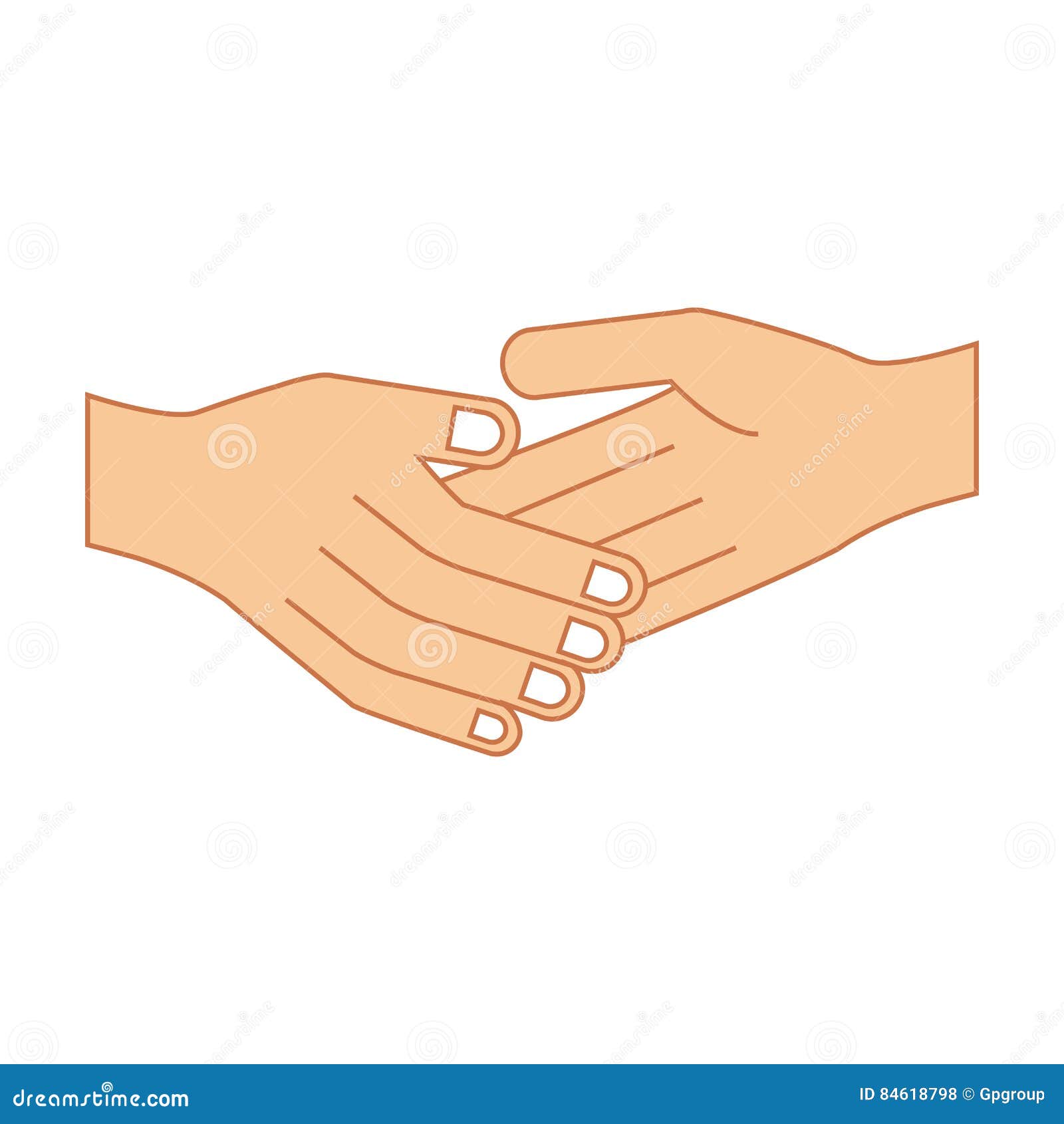 Colorful Silhouette with Greeting of Hand Stock Vector - Illustration ...