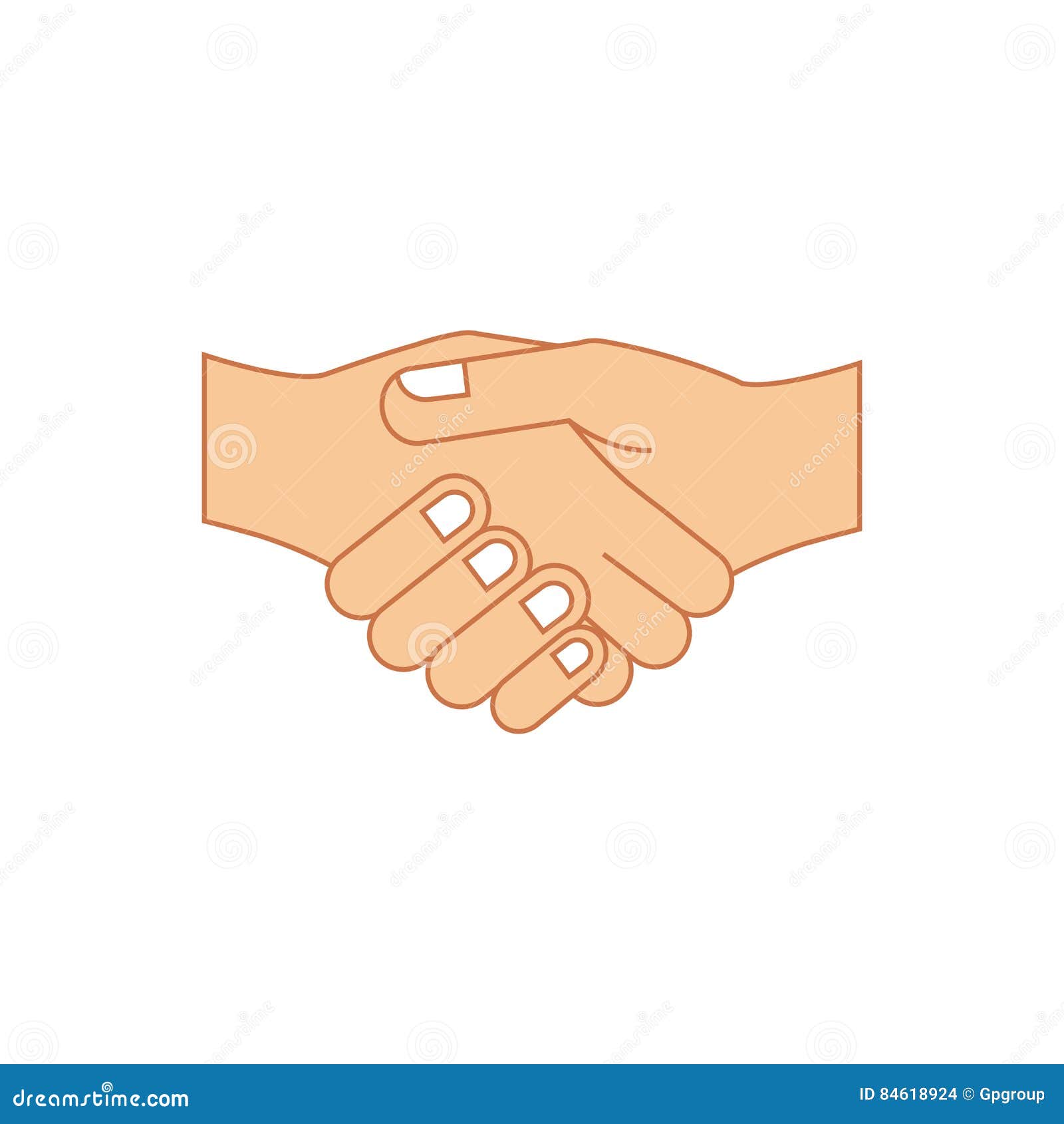 Colorful Silhouette with Greeting of Hand Stock Vector - Illustration ...