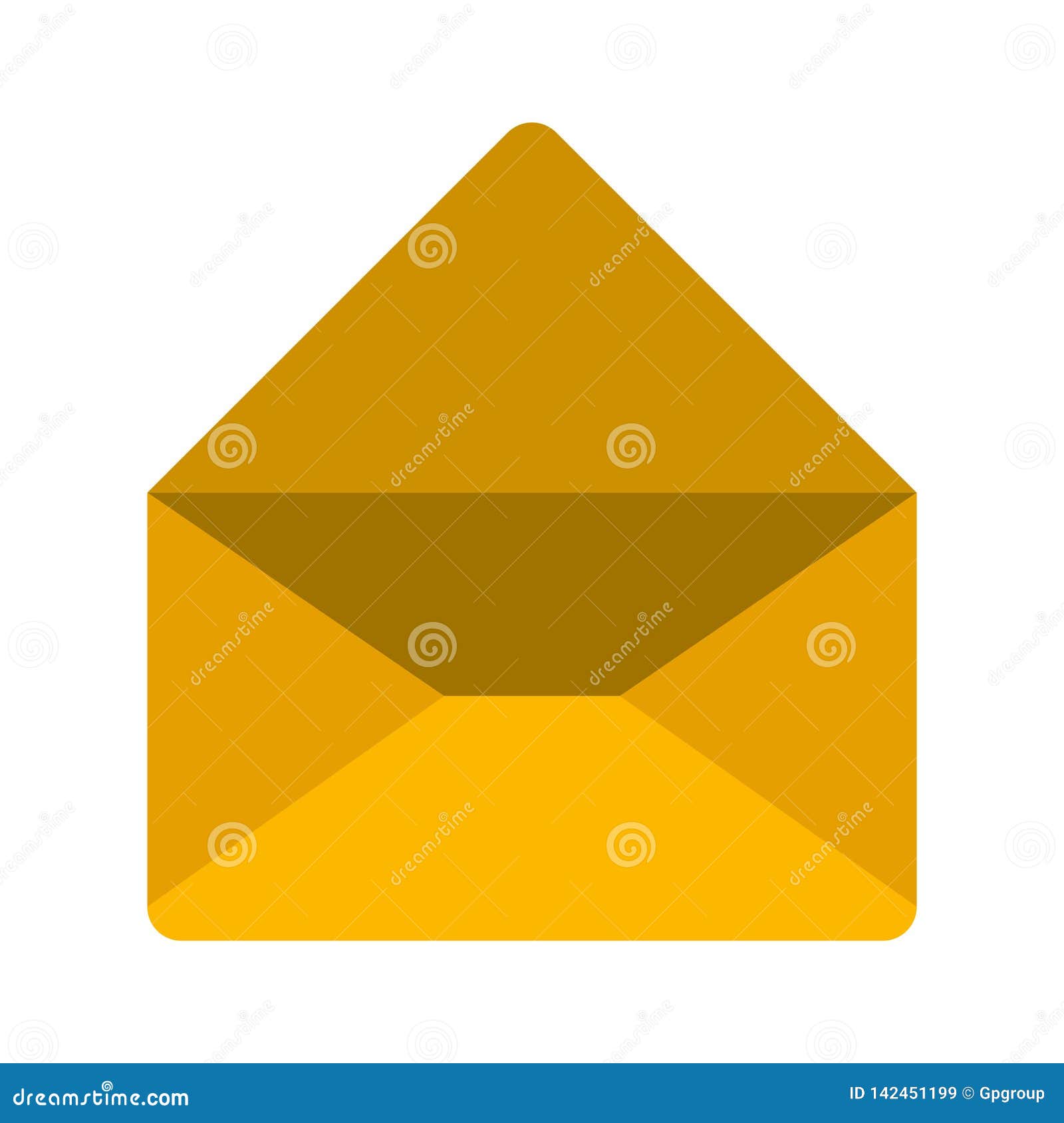 Colorful Silhouette Image of Envelope Mail Opened in Closeup Stock ...
